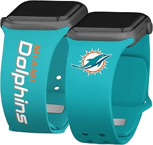 Amazon.com: Game Time Miami Dolphins HD Iconic Edition Watch Band ...