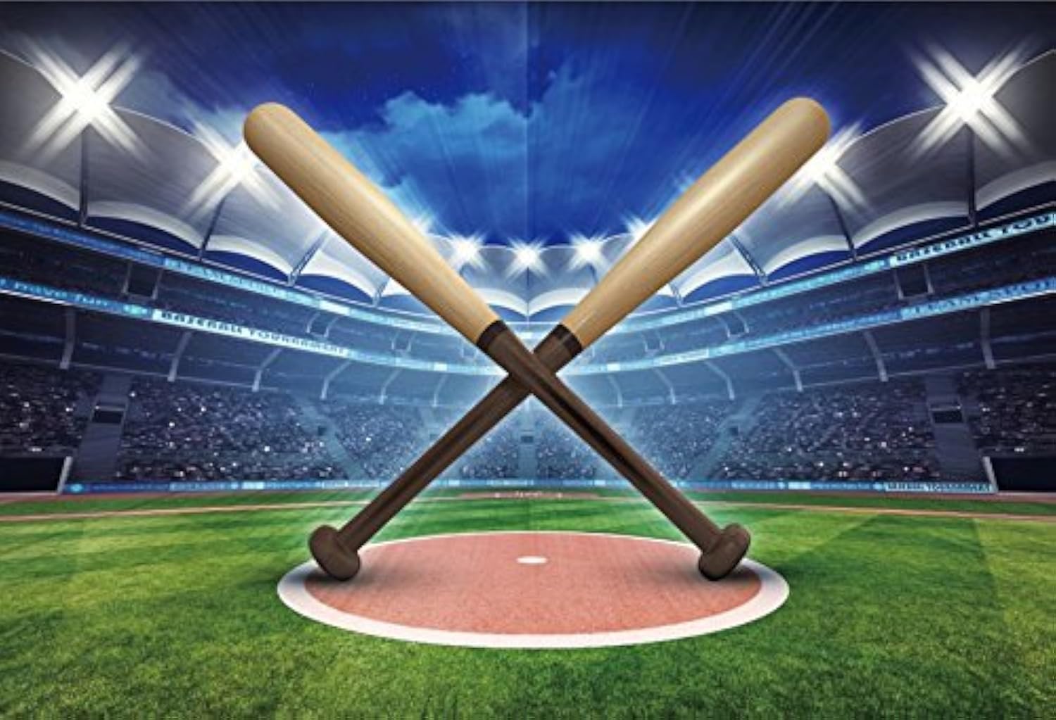 Amazon.com : BELECO 7x5ft Fabric Baseball Backdrop Grunge Baseball Ball ...