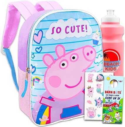 Amazon.com | Peppa Pig Backpack for Girls - Bundle with 15" Peppa Pig ...