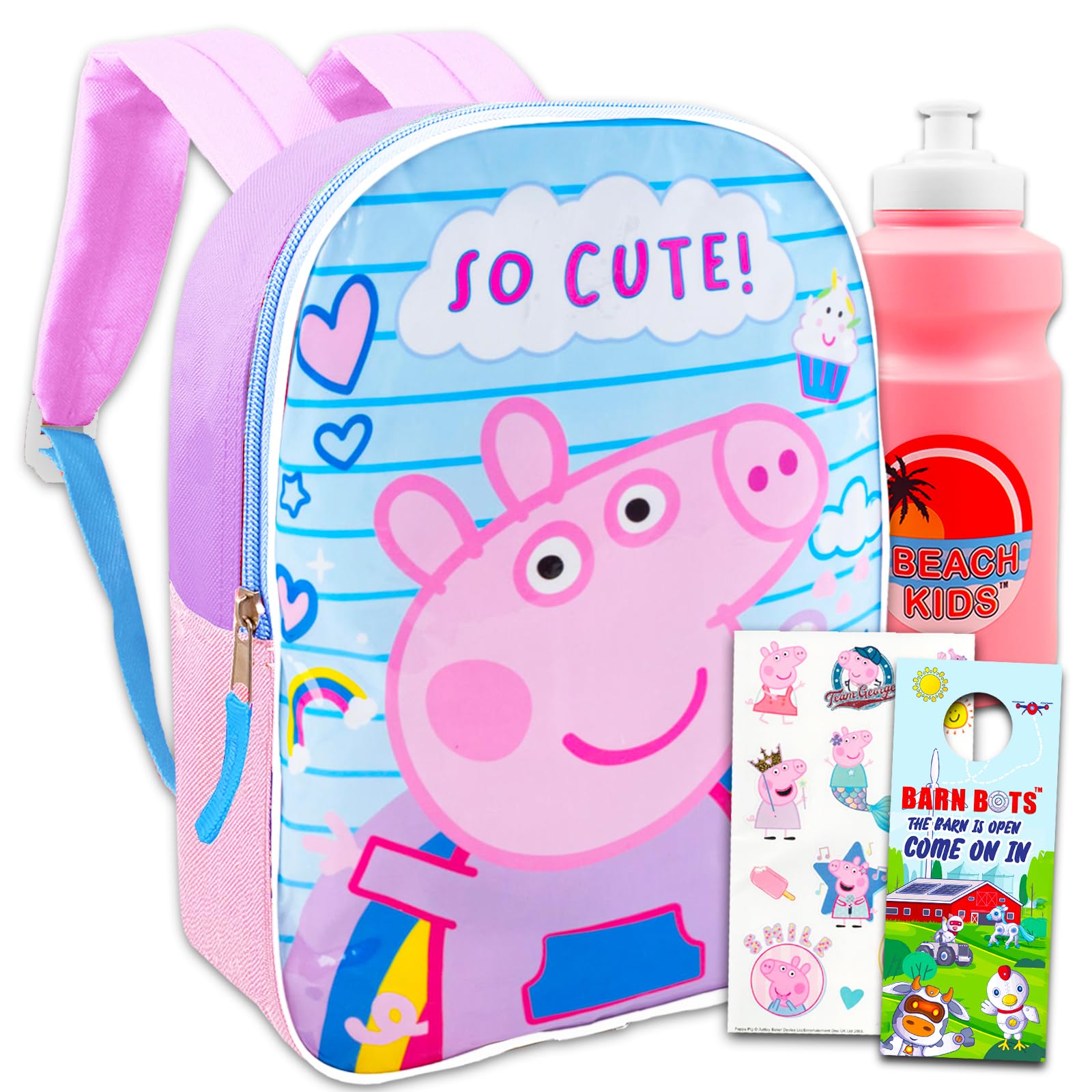 Amazon.com | Peppa Pig Backpack for Girls - Bundle with 15" Peppa Pig ...