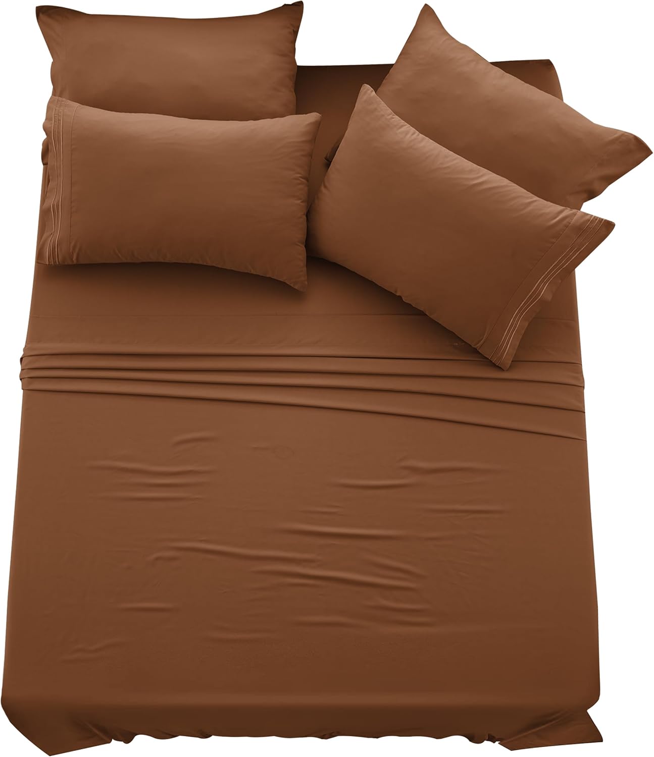 Amazon.com: Lux Decor Queen Sheet Set - 6 PC Brushed Microfiber Bed ...