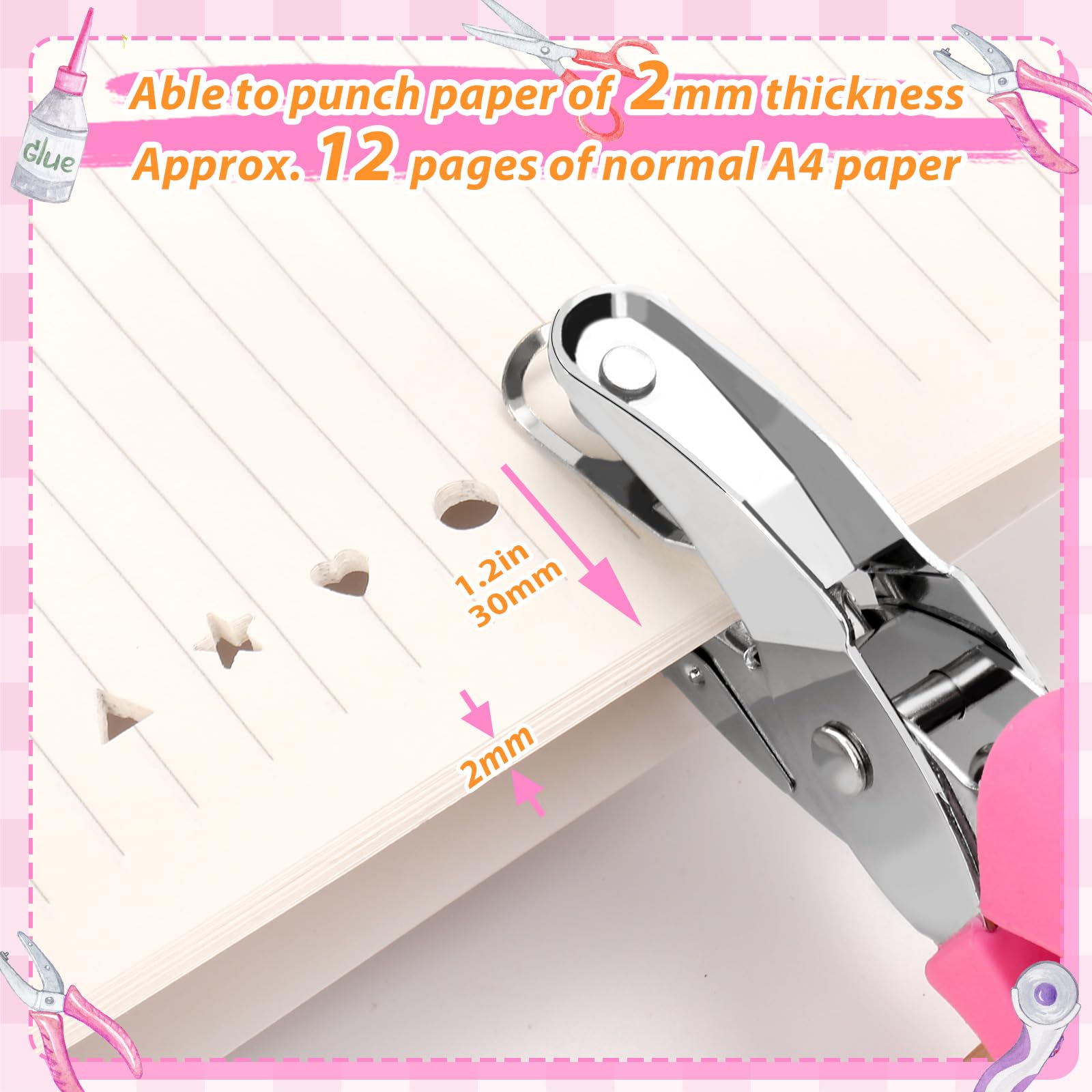 Shape Hole Punchers 4-Piece Shape Hole Punch Set - 1/4 Inch Circle ...