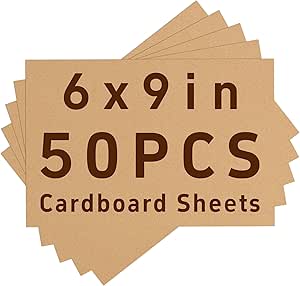 Amazon.com : 50 Pack 6x9 Corrugated Cardboard Sheets, 3mm Thick Card ...