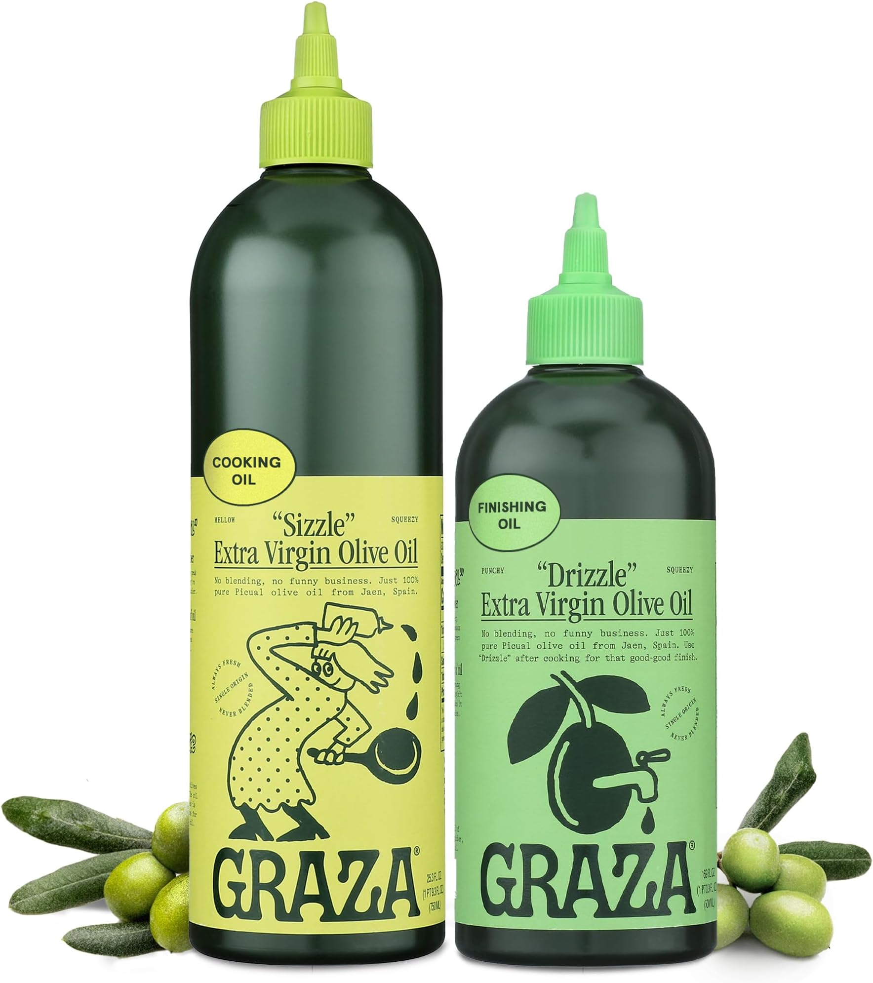 Amazon.com : Graza Extra Virgin Olive Oil Variety Pack, Sizzle ...