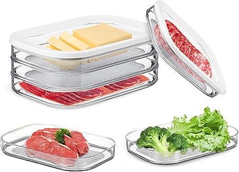 Amazon.com: Deli Meat Container for Fridge, Bacon Lunch Meat Container ...