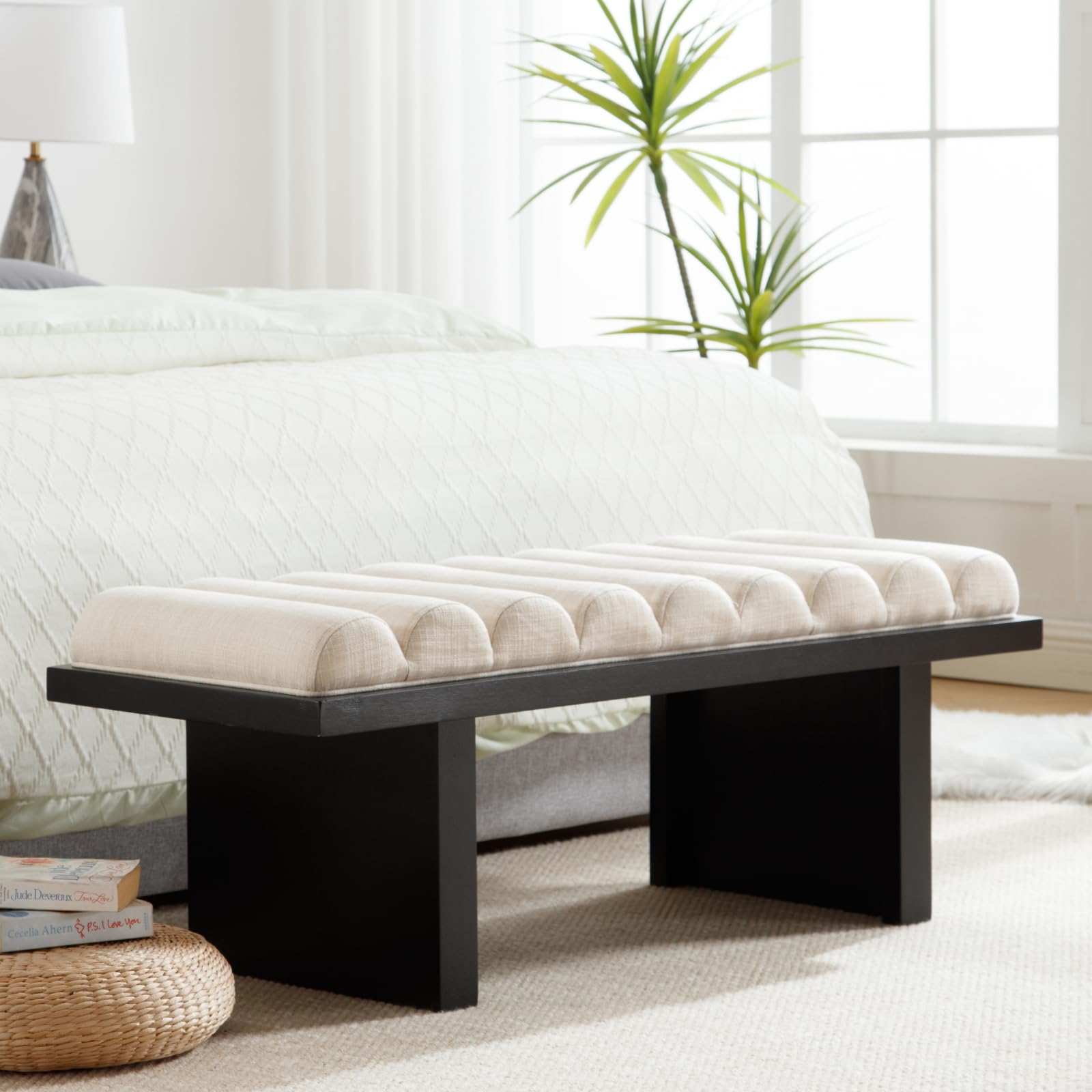 Amazon.com - HEAH-YO Modern Bench,47” Width End of Bed Bench with ...