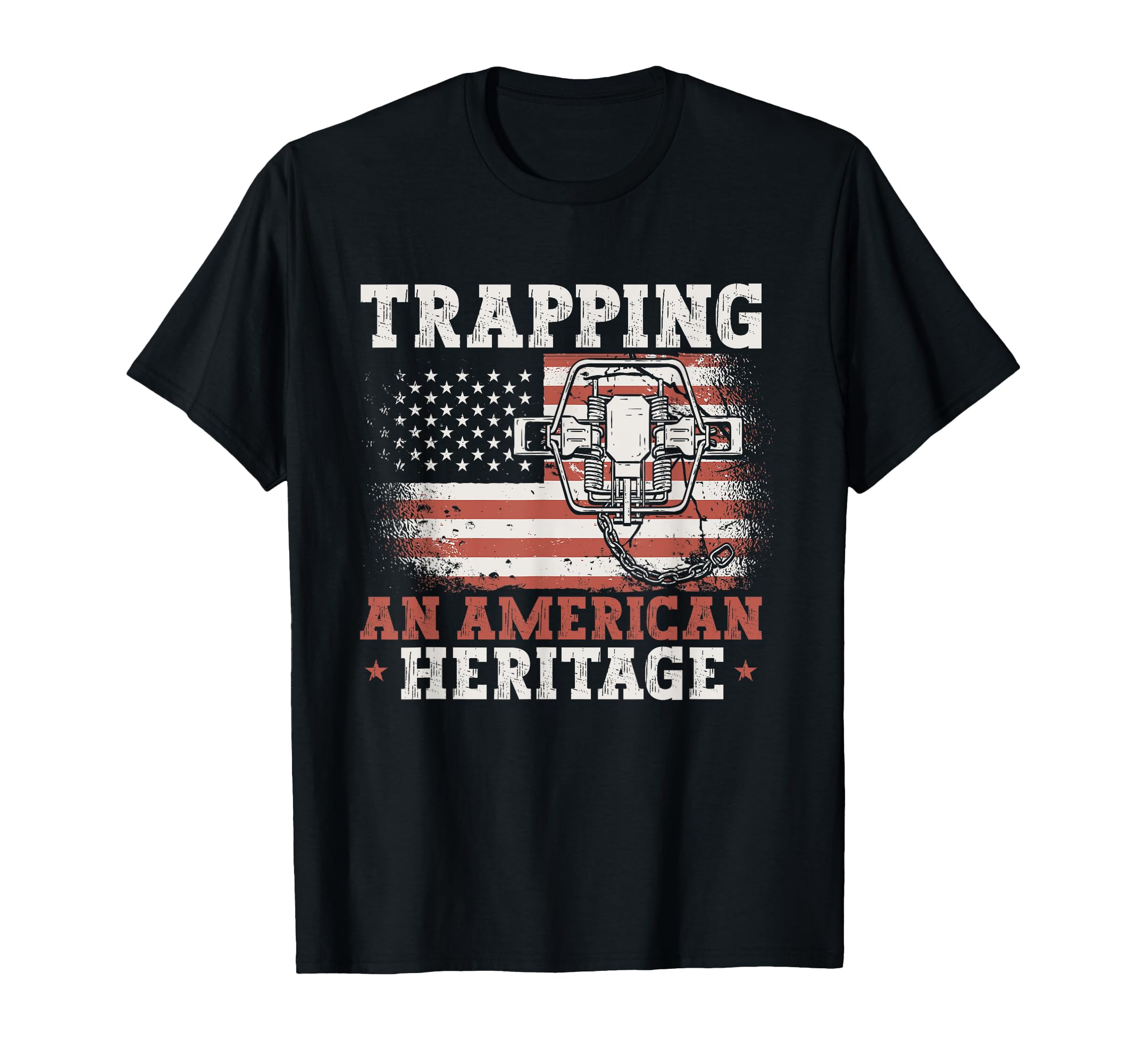 Amazon.com: Trapping An American Heritage Trap Hunting Trapper T-Shirt ...