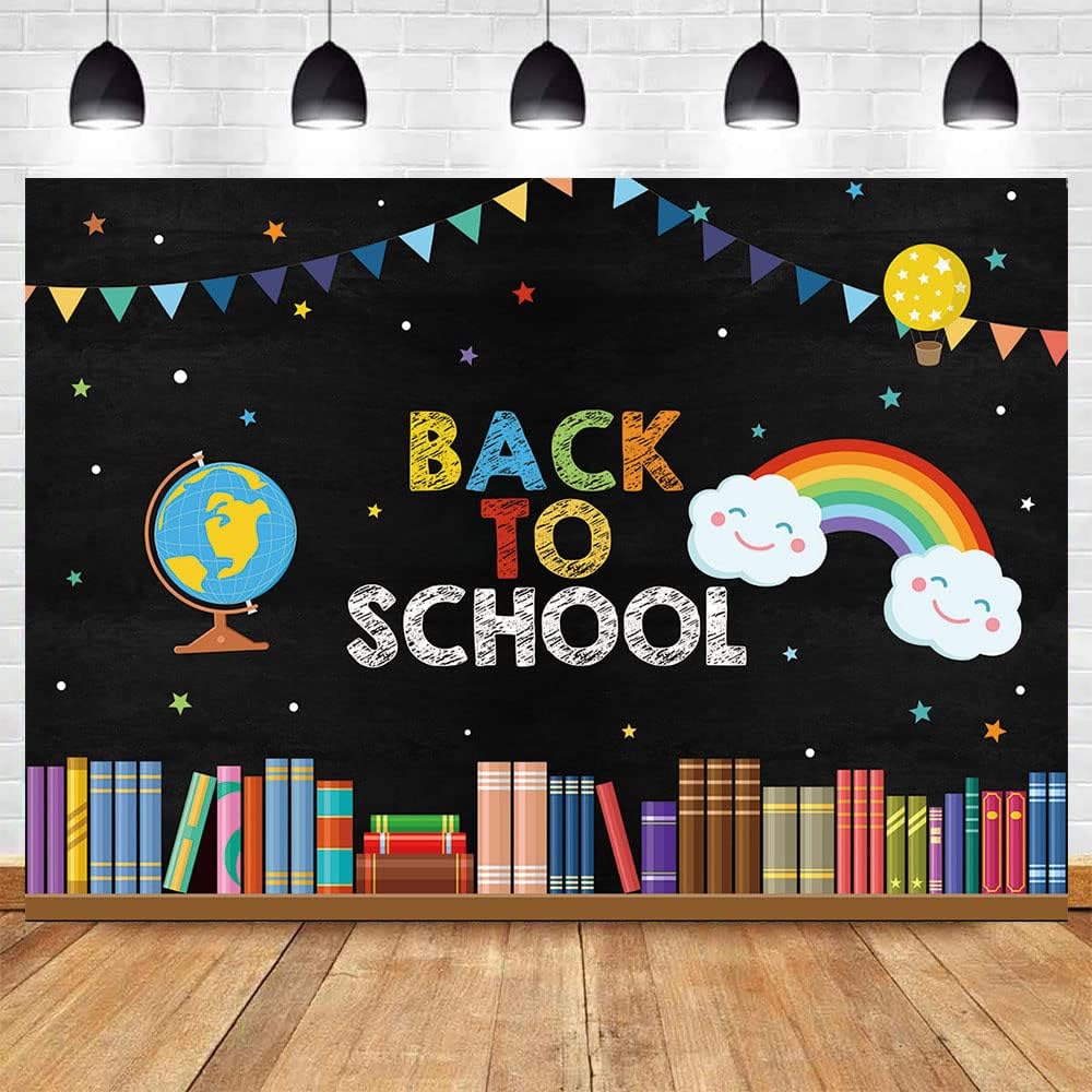 Amazon.com: MAQTT 7x5ft Back to School Backdrop for Kids First Day of ...