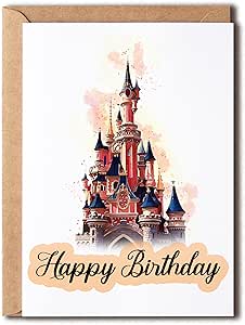Amazon.com : NVGifts Cards Walt Disney World Castle Watercolour - Walt ...