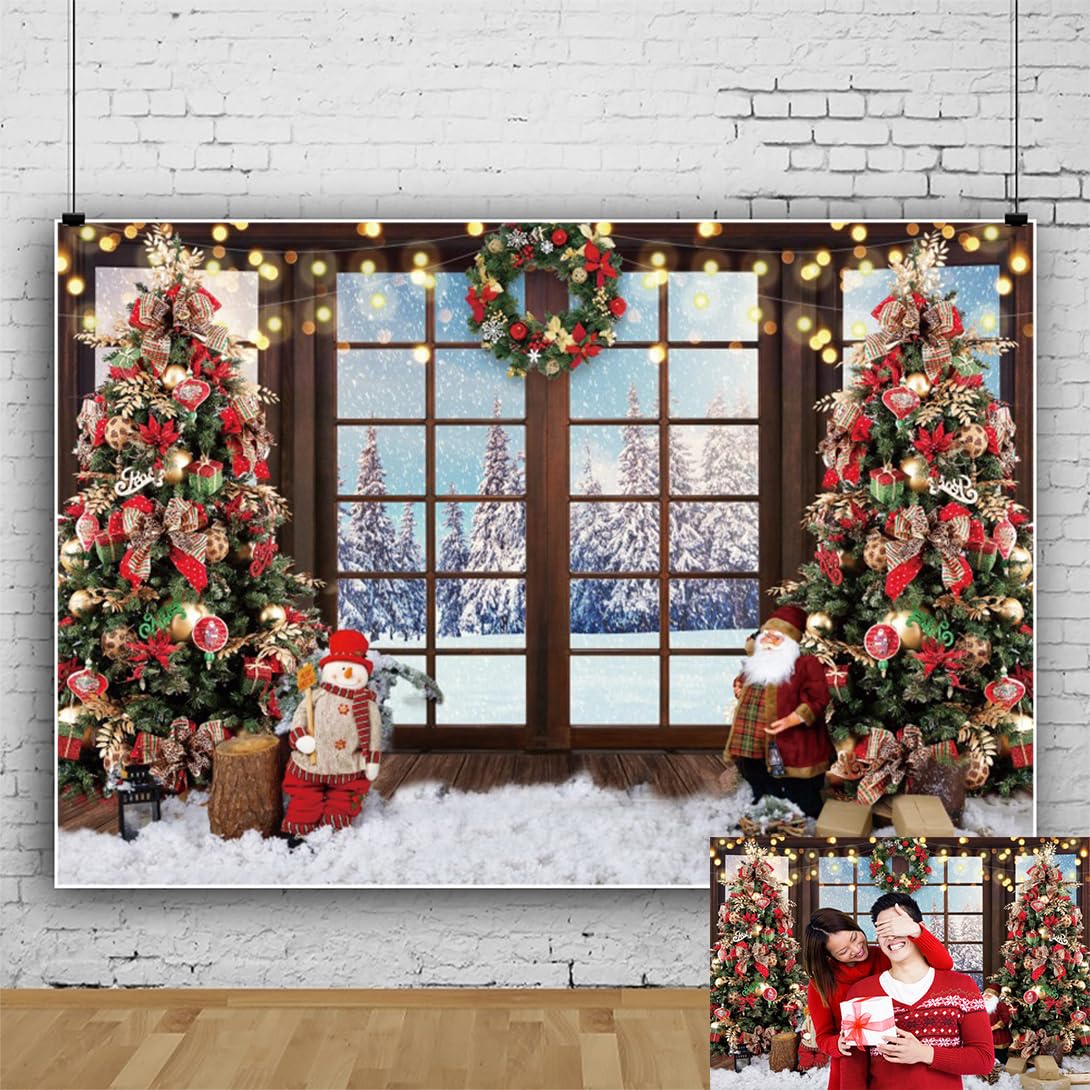 Snowman Santa Backdrop