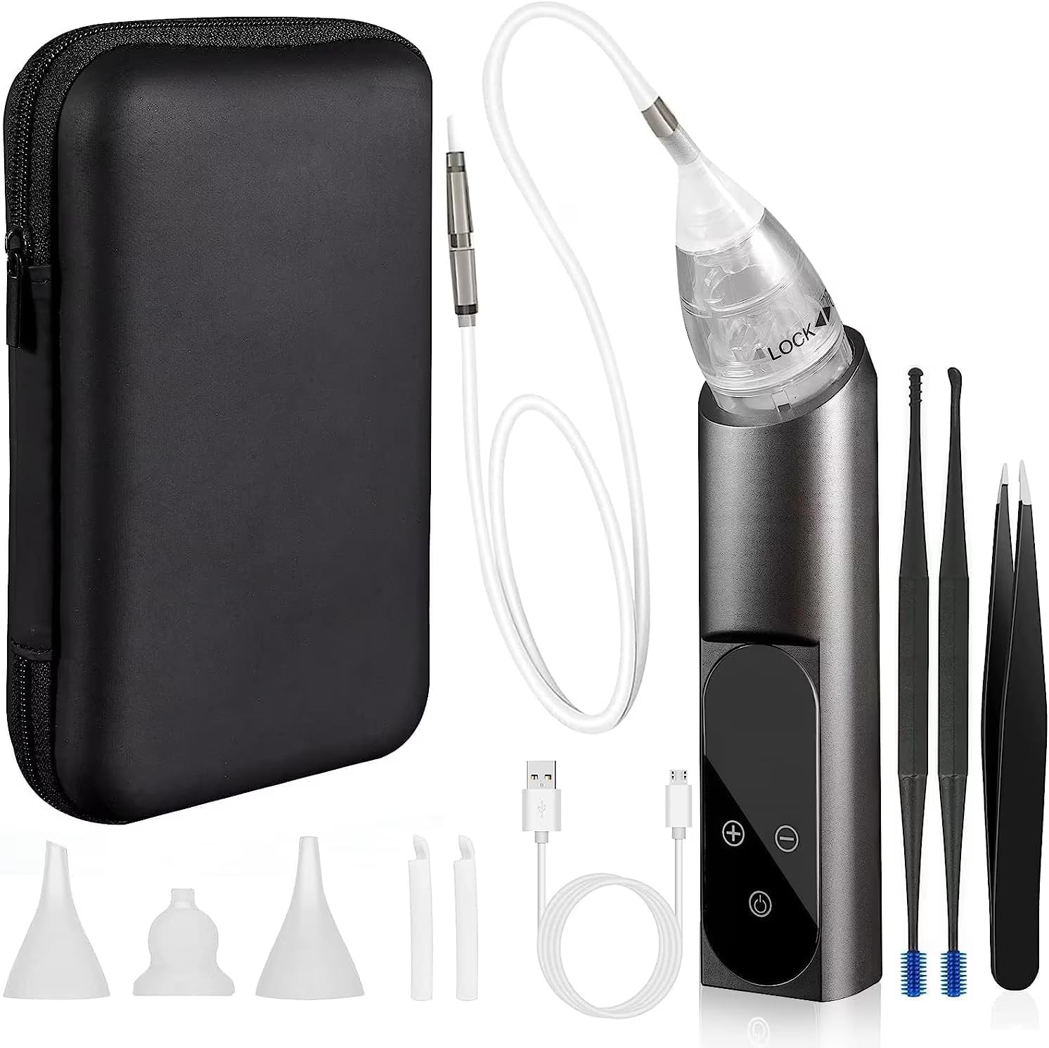 Ear Wax Removal Vacuum Cleaner, 6 Levels Strong Suction Ear Wax Vacuum ...