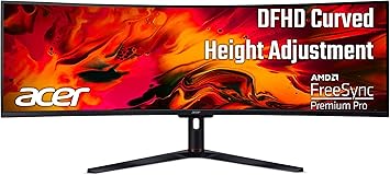 Amazon.com: Acer EI491CR Sbmiiiphx 49" 1800R Curved DFHD (3840x1080 ...