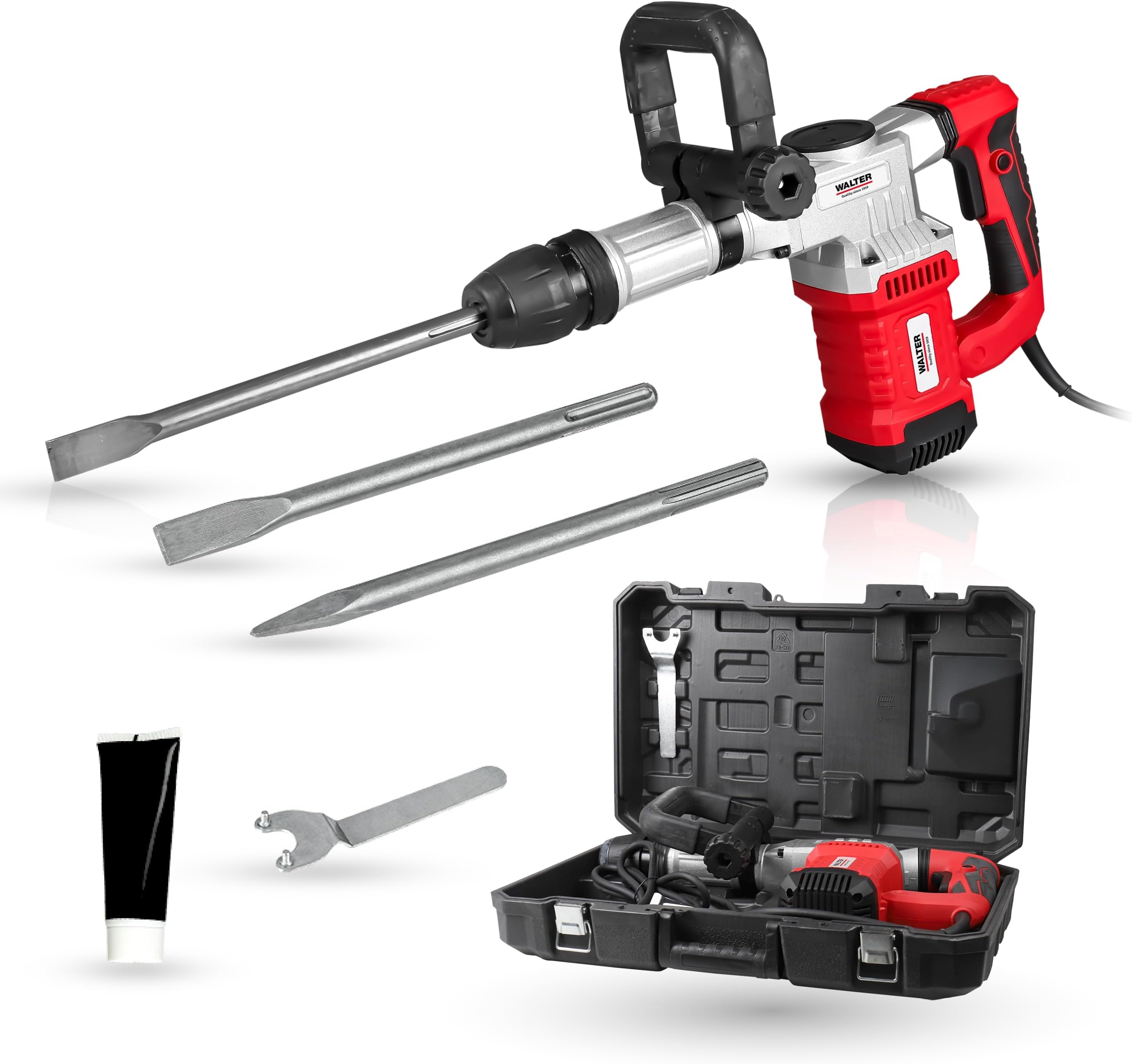 IXES Abbruchhammer IX-DB1500 inkl. Spitz- & Flachmeisel | 20 Joule ...