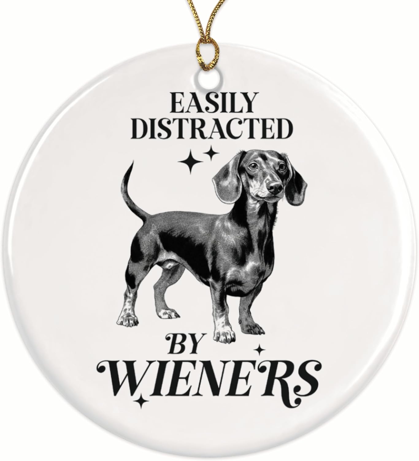 Amazon.com: Easily Distracted by Weiners Magnet - Dachshund Humor ...
