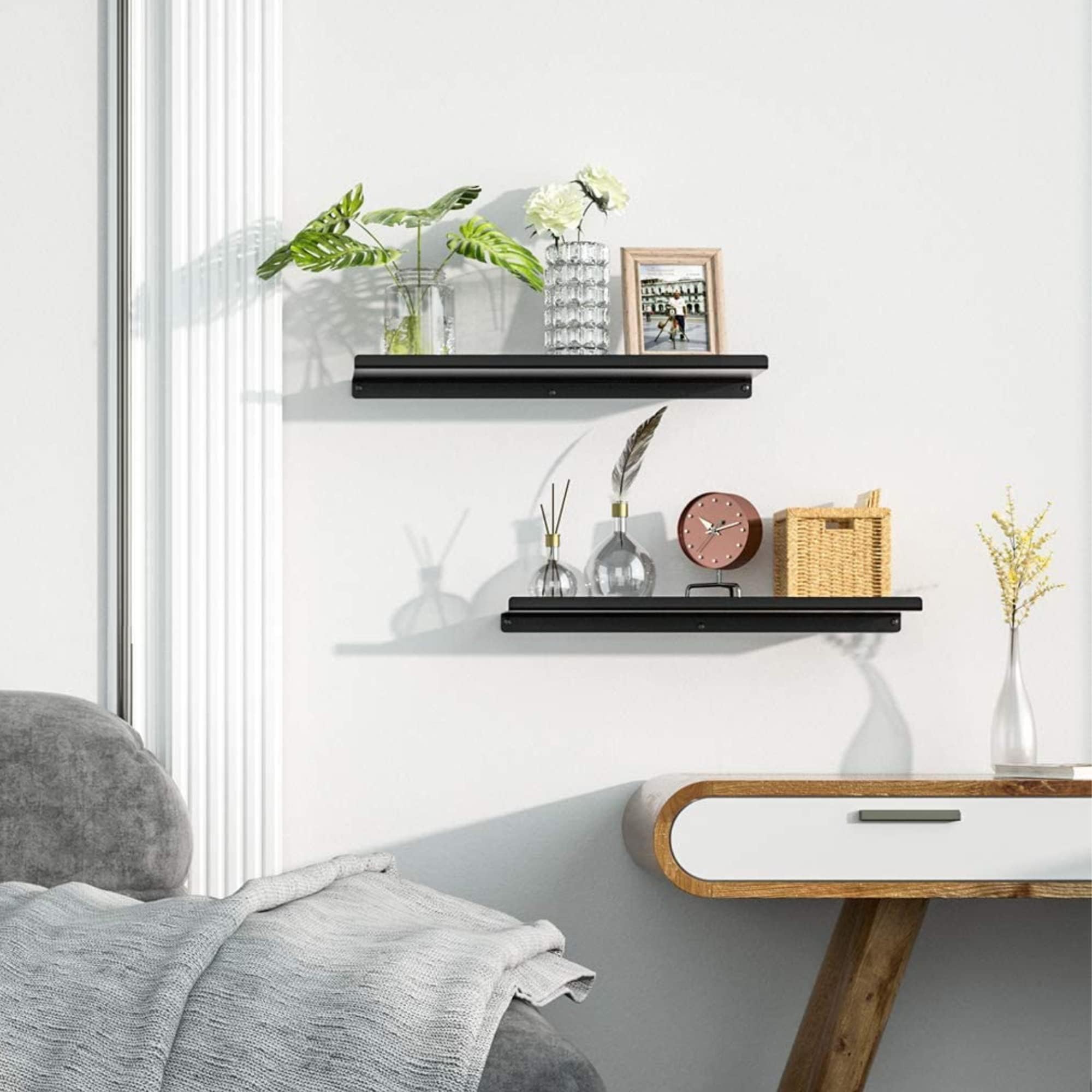 OrganizeMee Metal Wall Mounted Shelves Rack,Bluetooth Speaker,Wi-Fi ...