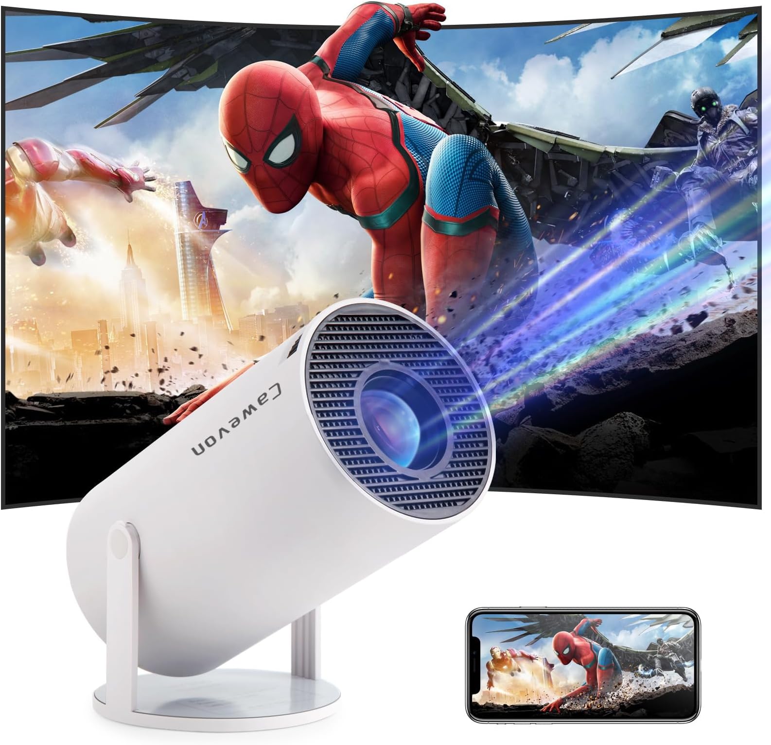 Mini Projector,HY300 Pro 4K Projector,Automatic Keystone Correction ...