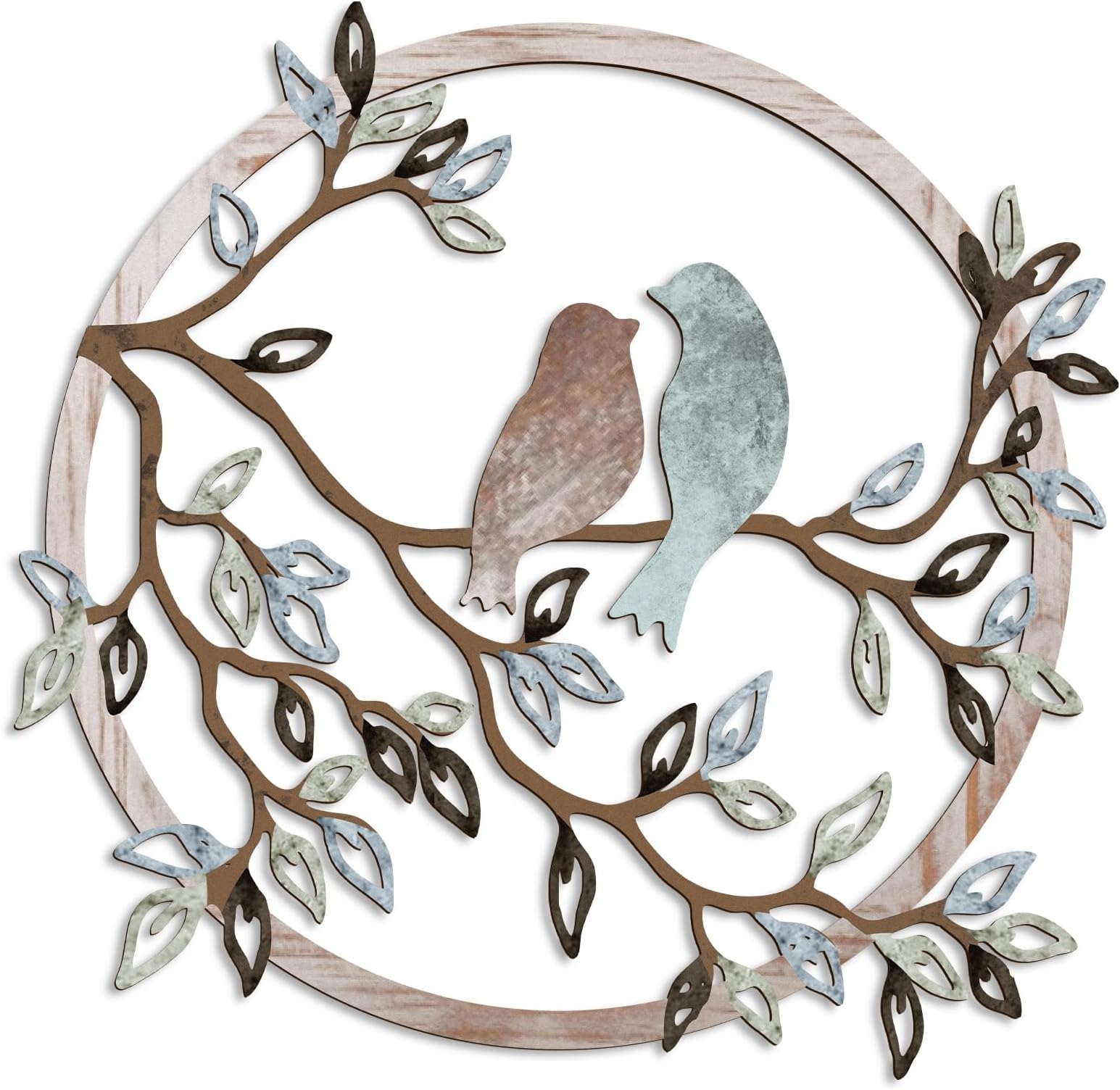 Amazon.com : Peryiter Bird Wall Art Birds on Branch Welcome Sign ...