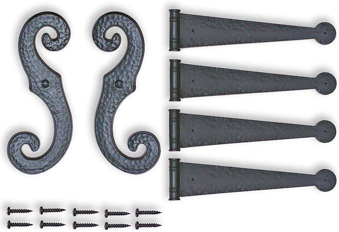 Amazon.com: Decorative Vinyl Shutter Hinges and S Holdback Hooks for ...