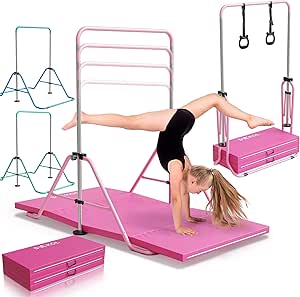 Amazon.com : SOKOL Foldable Gymnastics Bar with Mat - 6 Height ...