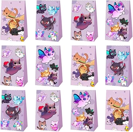 Amazon.com: Heromg 12 Pack Meemeows Party Favor Gift Bags, Meemeows ...