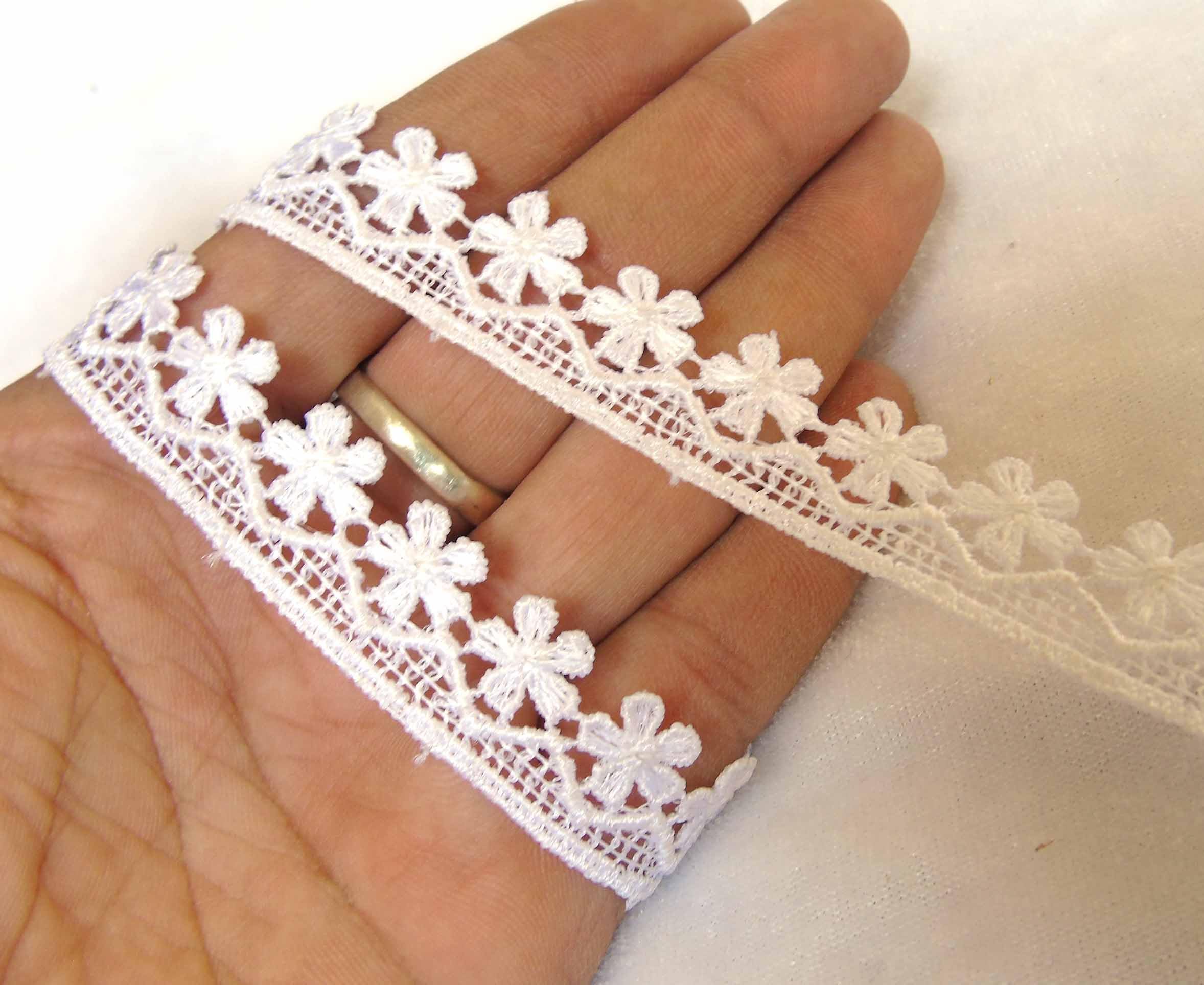 L A C E S T Y L E S, LS Sunrise White Guipure LACE (9 Meters) : Amazon ...
