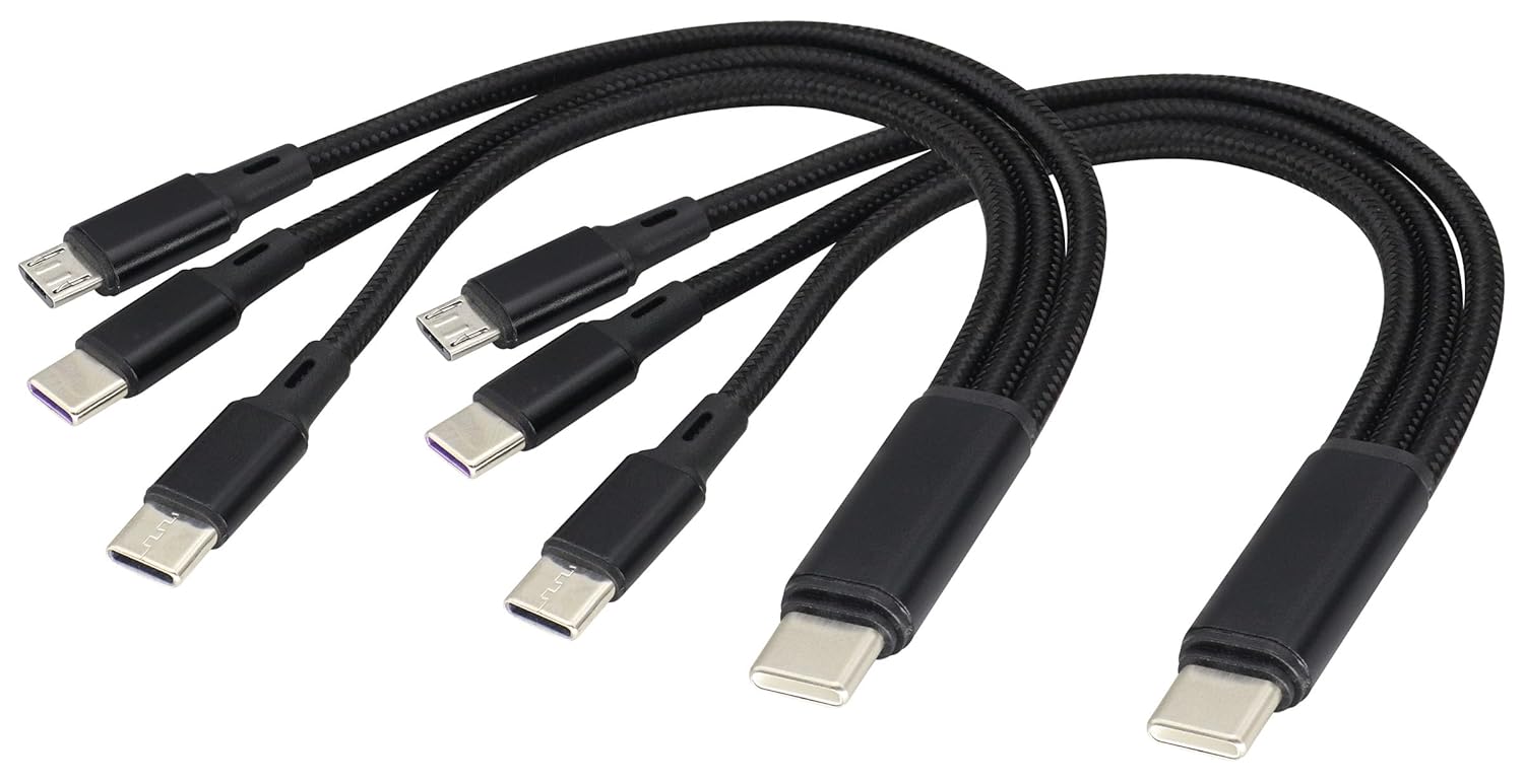 Amazon.com: AAOTOKK 2Pack/20Cm Multi USB C Y Splitter Cord USB Type C 2 ...