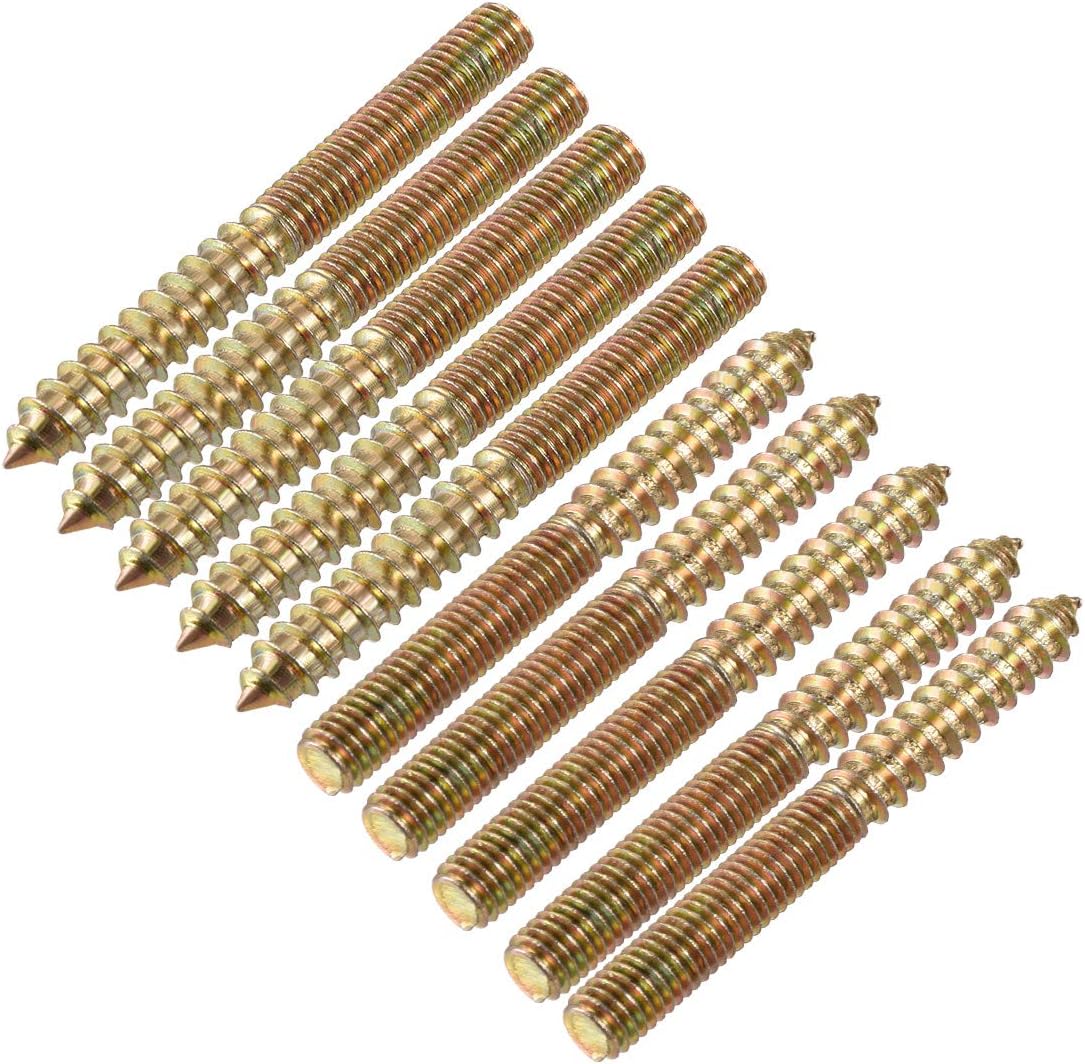 Amazon.com: 8 Pack M6x50 Hanger Bolts Double Headed Bolts Self-Tapping ...