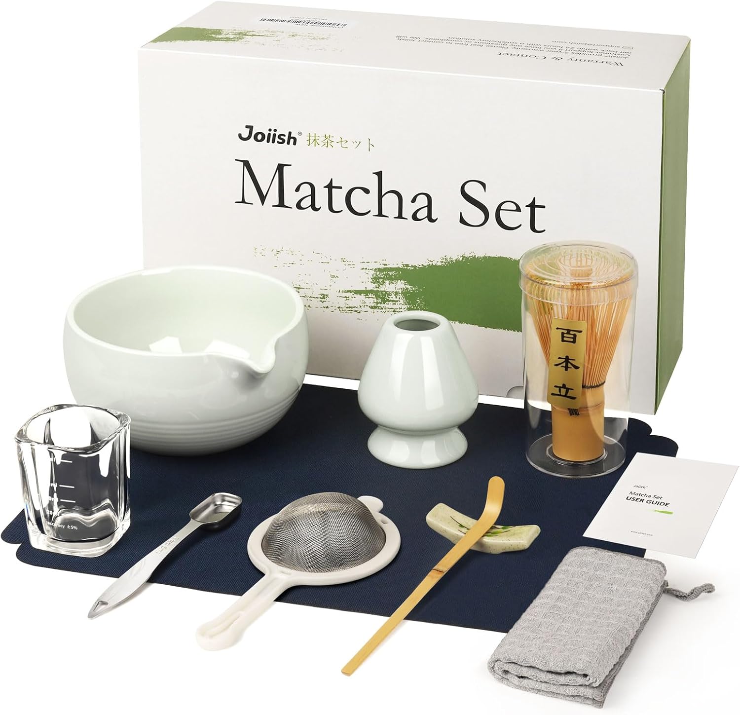 Amazon.com: Joiish Matcha Tea Set 10-Pcs Kit, Whisk and Bowl with Spout ...