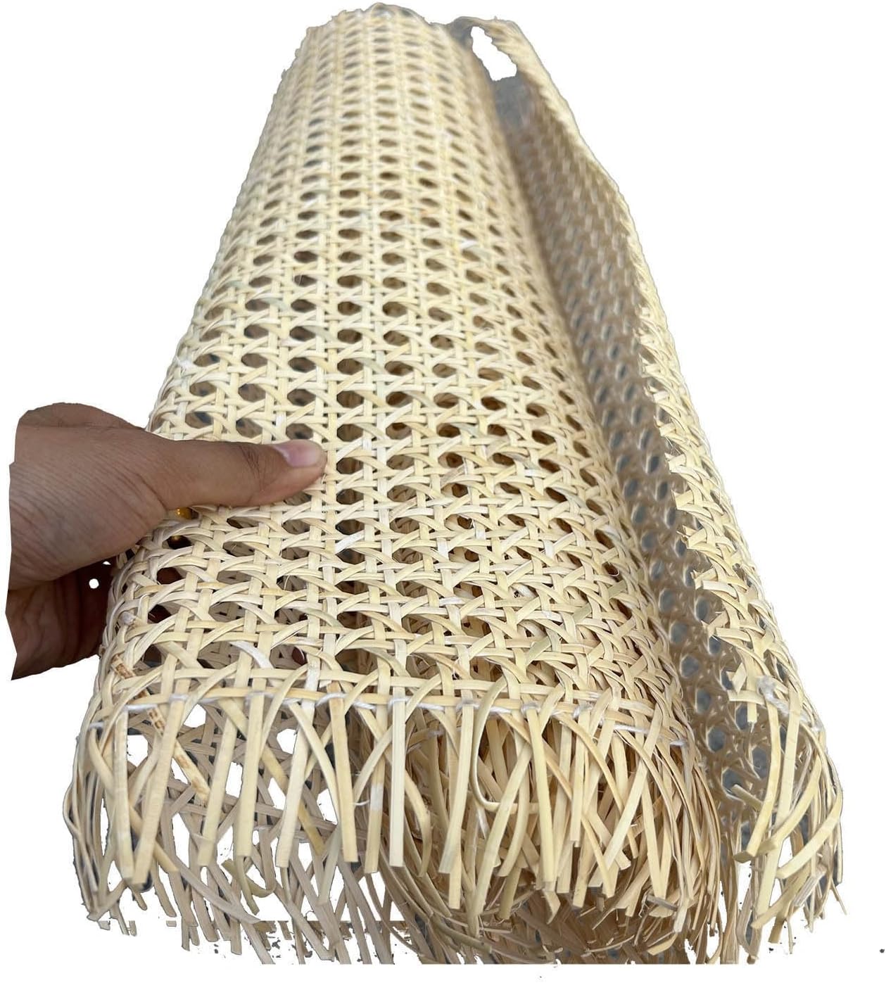Amazon.com: Tophacker Rattan Webbing Sheet, Natural Rattan Roll, Chair ...