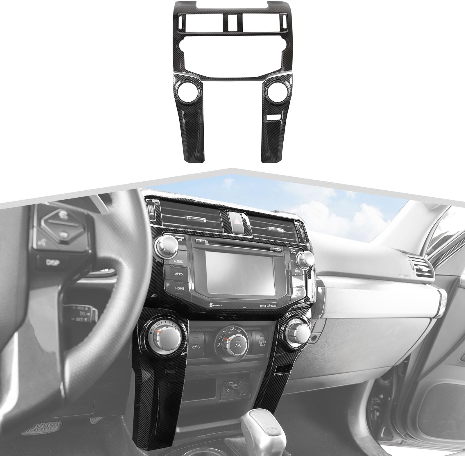 Amazon.com: amayum Carbon Fibe Center Console Air Conditioner Trim ...