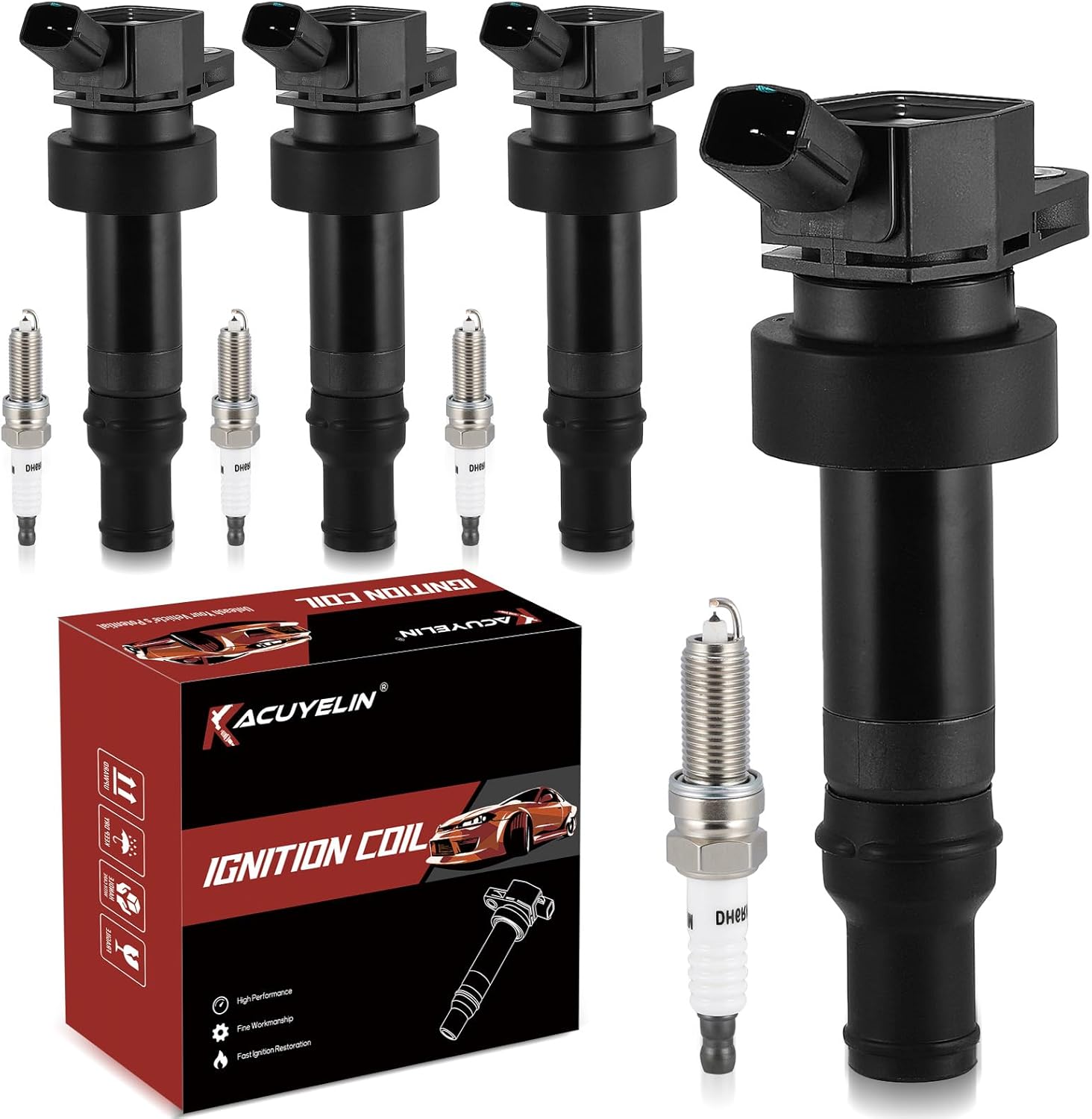 Amazon.com: KacuYelin UF652 Ignition Coil Pack & Iridium Spark Plugs ...