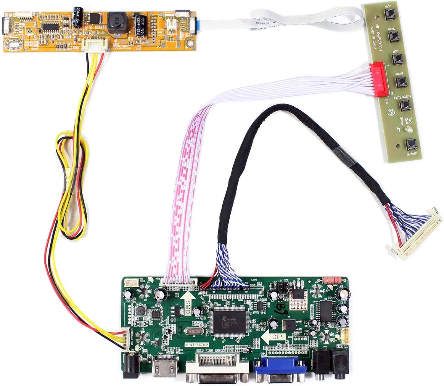 Amazon.com: VSDISPLAY VGA DVI LCD Controller Board Fit for 23.6 inch ...
