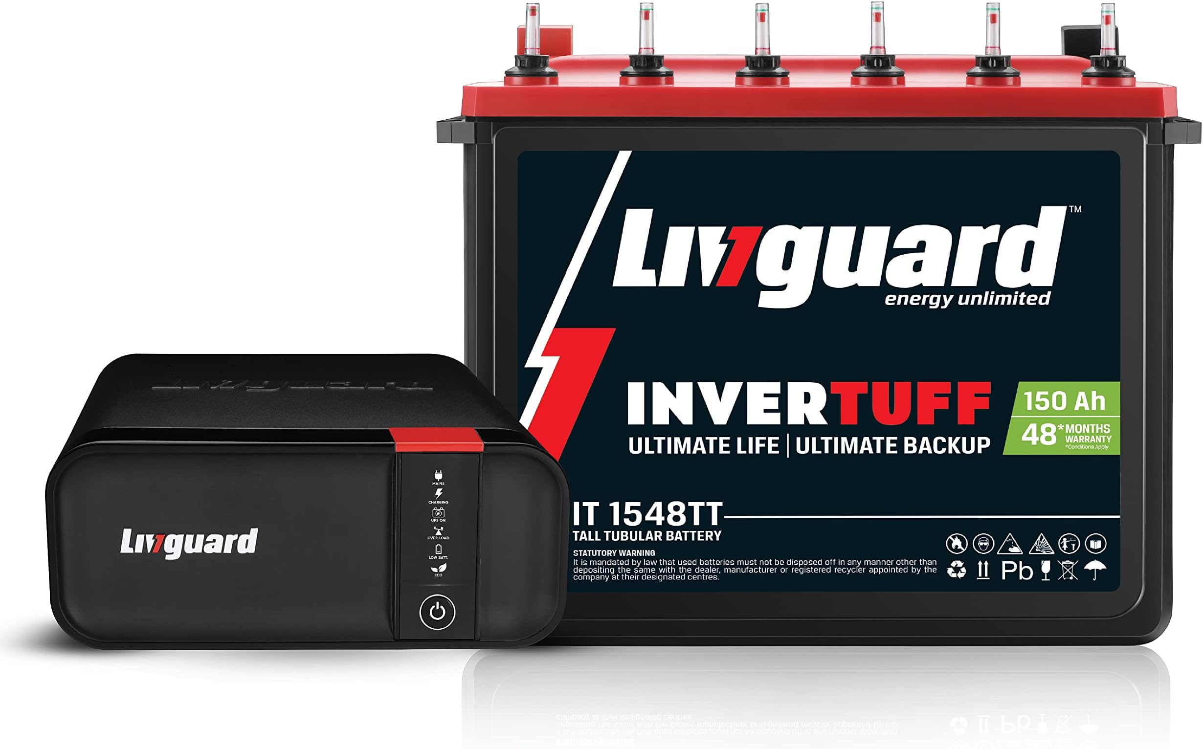 Tata Green Inverter & Battery Combo (Switch ON Pure Sine Wave 850VA/12V ...