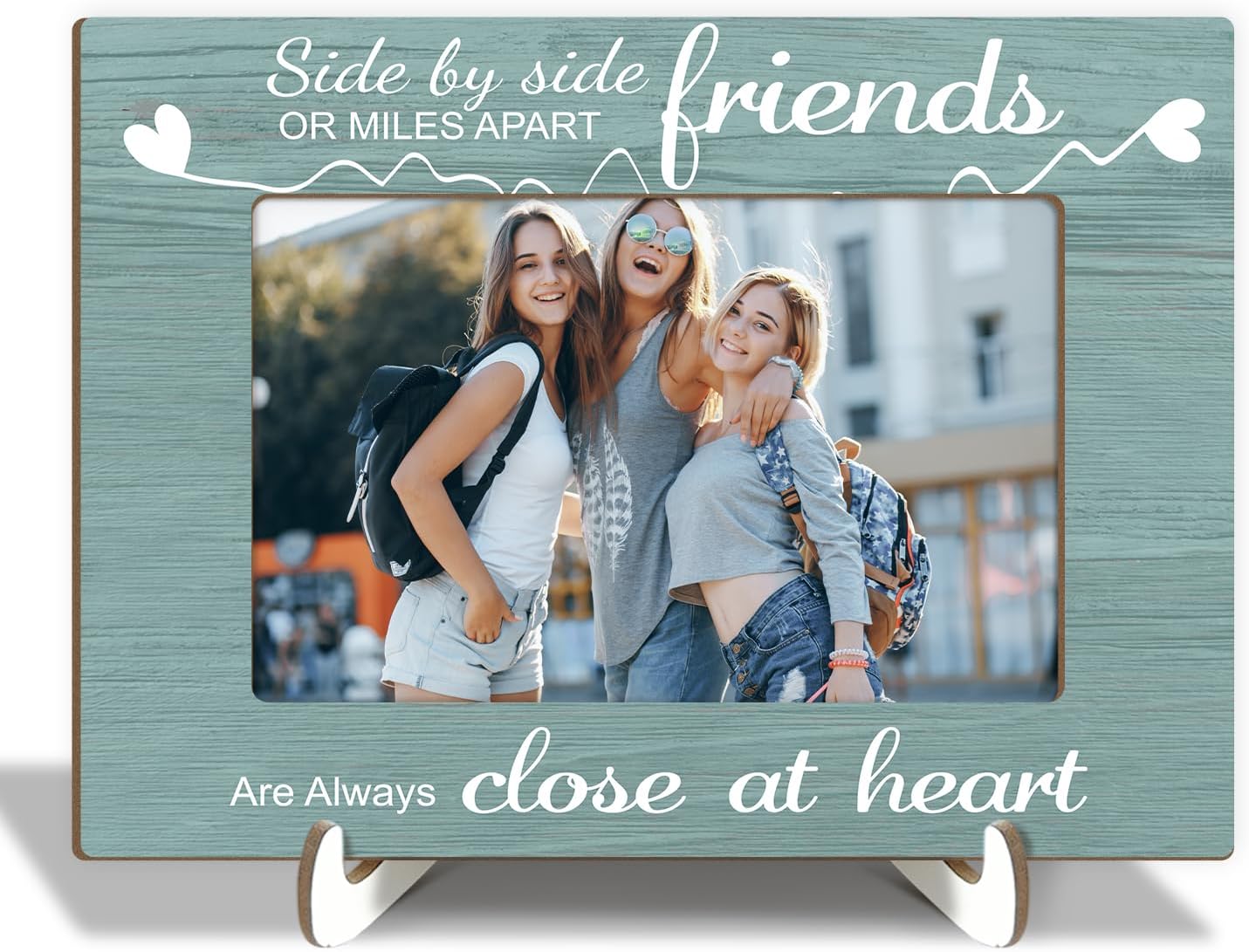 Amazon.com - Wood Picture Frame with Wood Stand, Photo Frame Tabletop ...