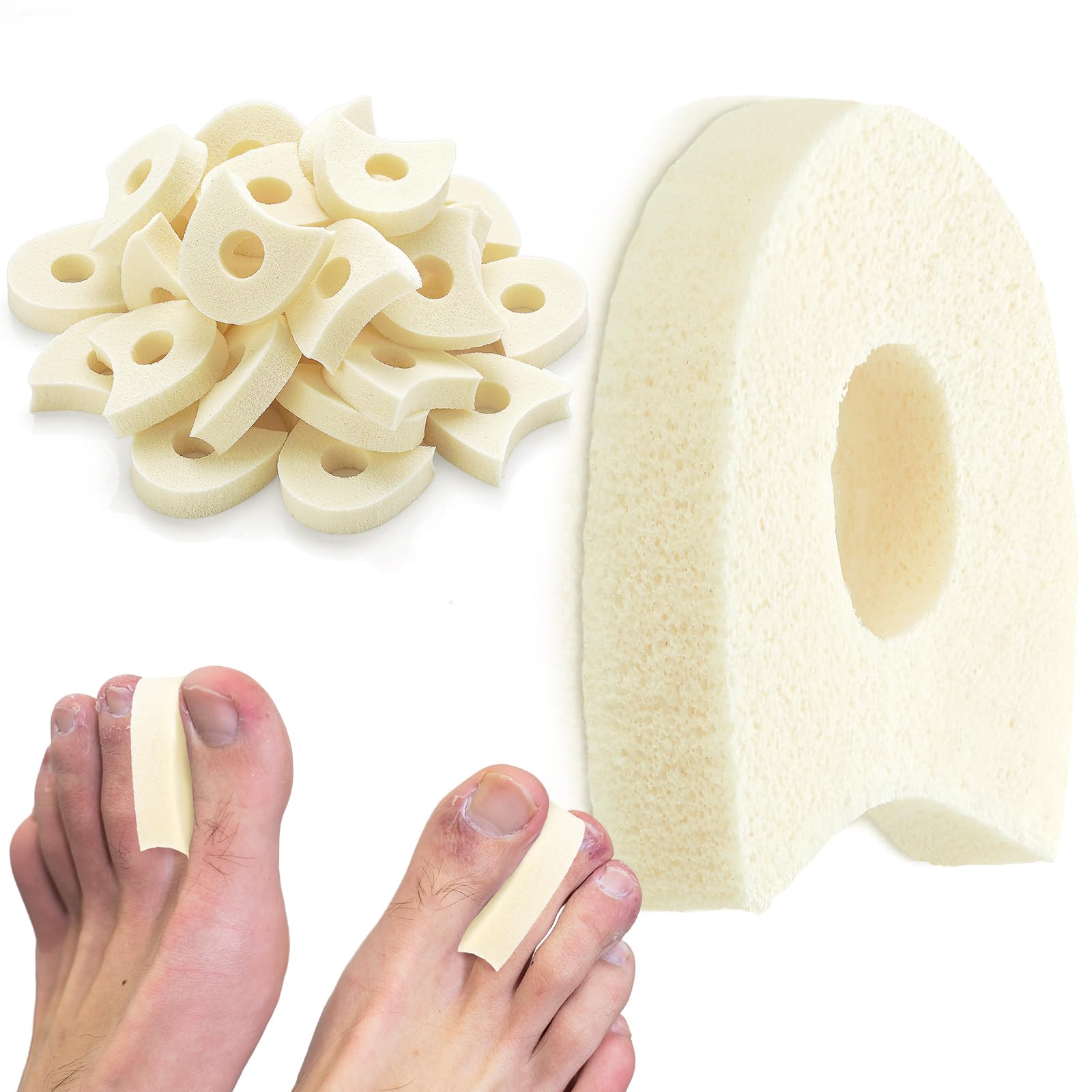 Snapklik.com : TrelaCo 30 Pcs Foam Toe Separators Spacers For Corn Relieves