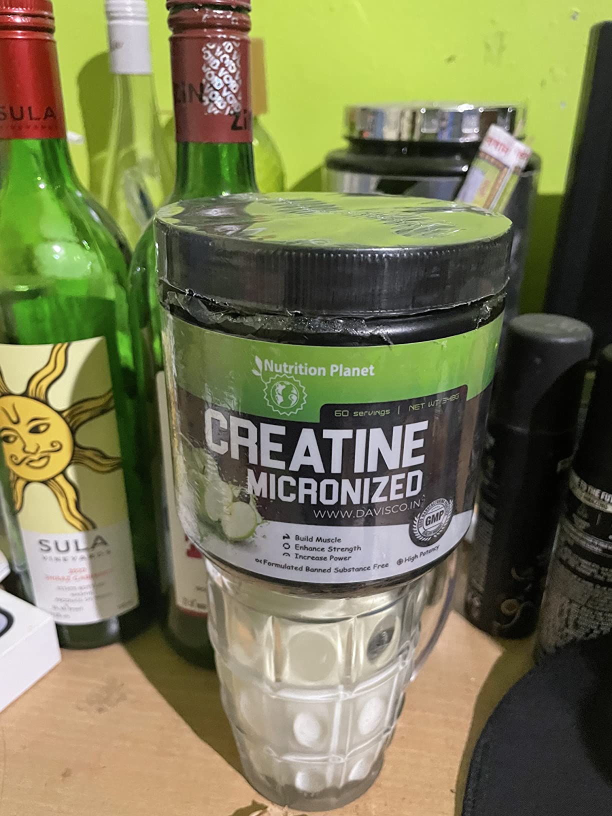 Nutrition Planet Micronized Creatine Monohydrate Green Apple,Powder ...