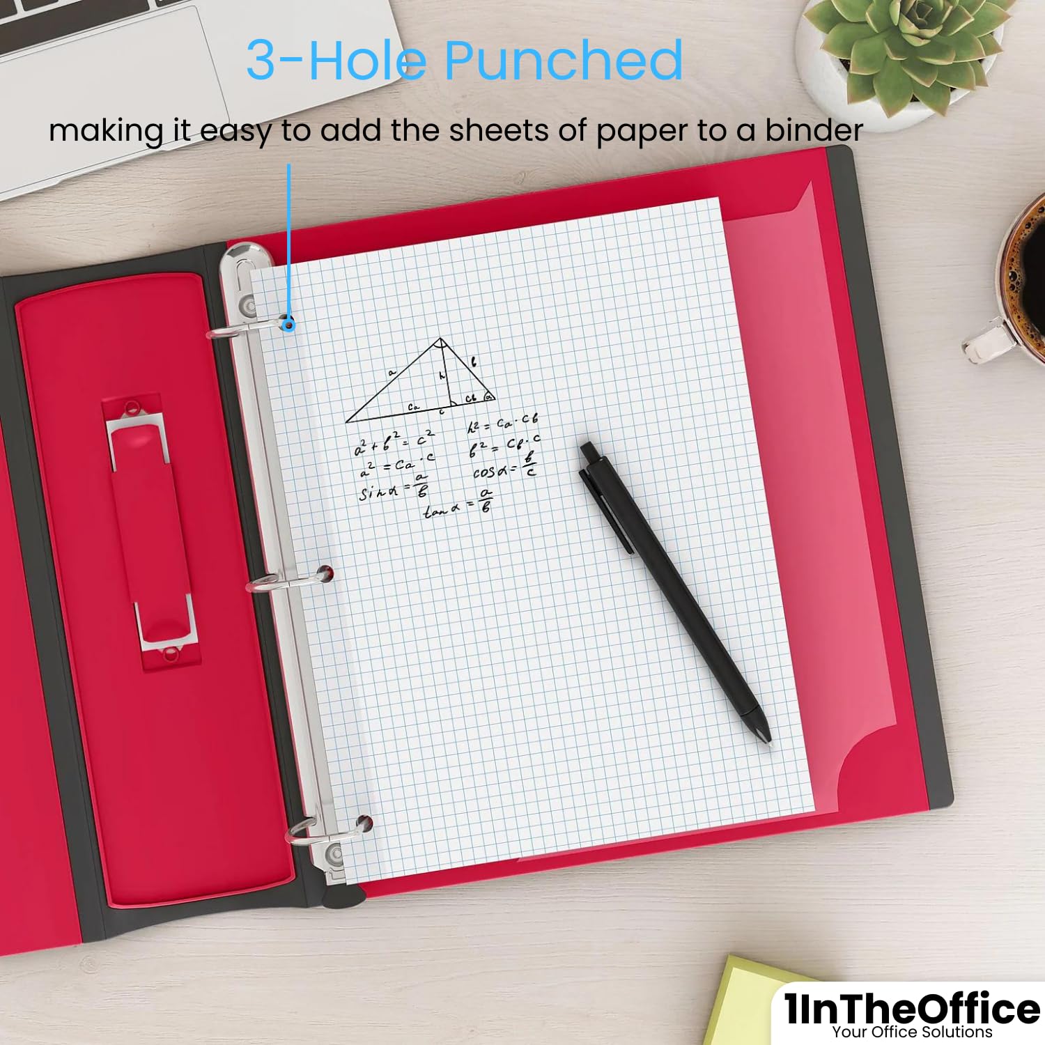 Snapklik.com : 1InTheOffice Binder Graph Paper Loose Leaf