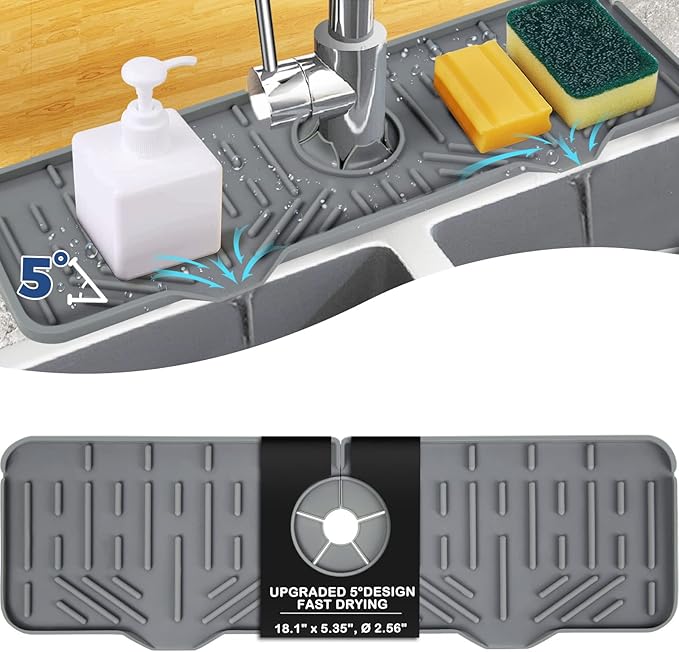 Amazon.com: Kitchen Sink Faucet Splash Guard Silicone Sink Faucet ...