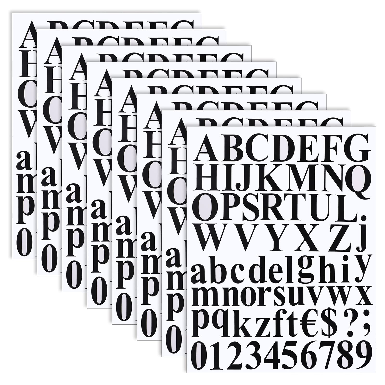 Amazon.com: TaoBary 8 Sets 536 Pcs Vinyl Letter Number Stickers ...