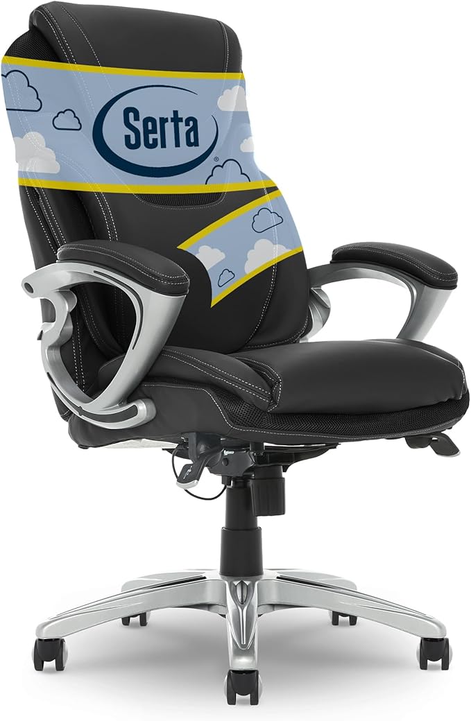 Amazon.com: Serta AIR Health and Wellness Executive Office Chair, High ...