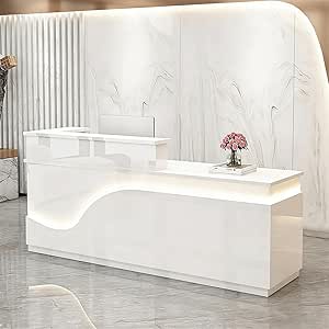 yurstcggh Empfangstheke Holz,Moderne Empfangstresen,Rezeptionstheke ...