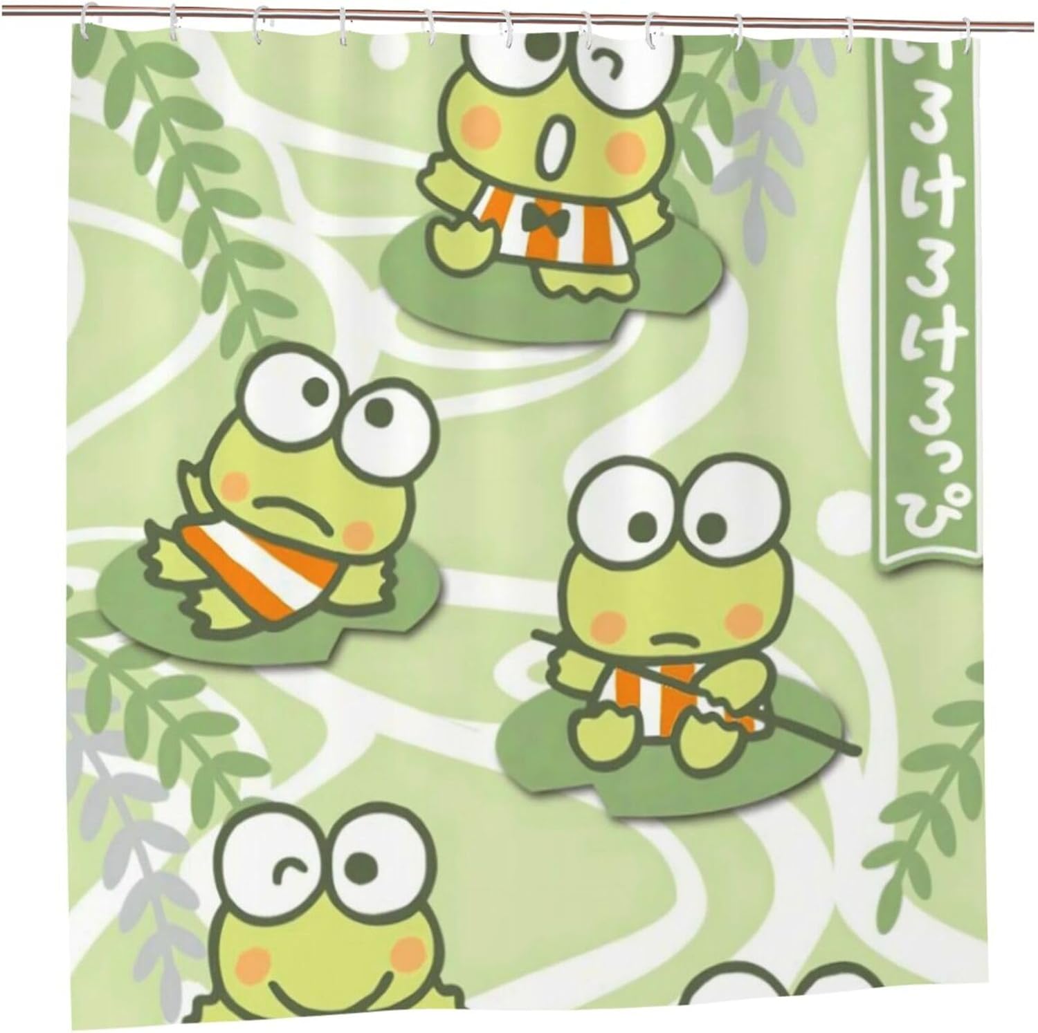 Amazon.com: Kines Keroppi Shower Curtain Cartoon Anime Keroppi Bathroom ...