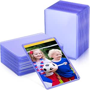 Amazon.com: Crtiin 3 x 4 Inch Hard Plastic Card Sleeves Baseball Card ...