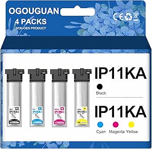 Amazon.co.jp: OGOUGUAN EPSON用 IP11KA エプソン用 IP11 IP11A IP11KA IP11CA IP11MA IP11YA 顔料 (4色セット) 大容量 ...