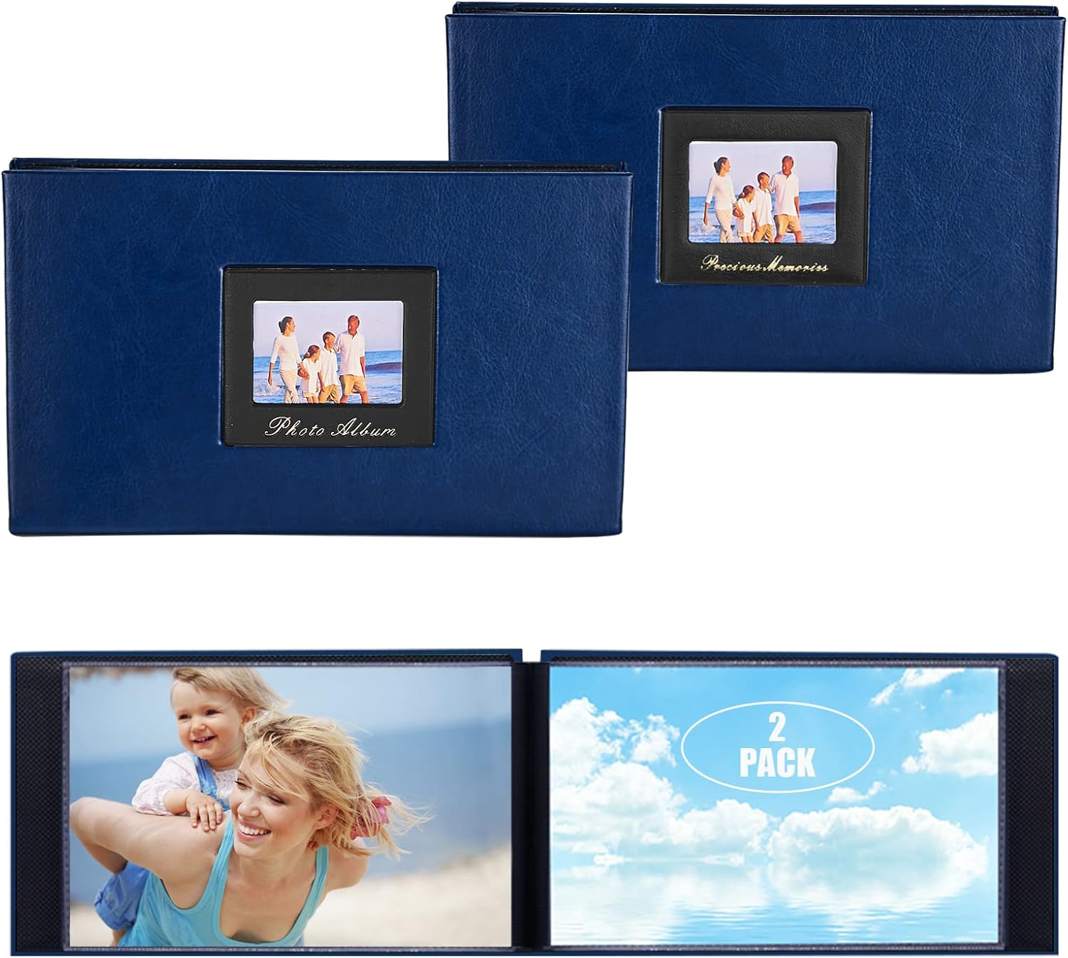 Amazon.com: Photo Album 4x6 120 Pockets Photos 2Pack, Extra Large ...
