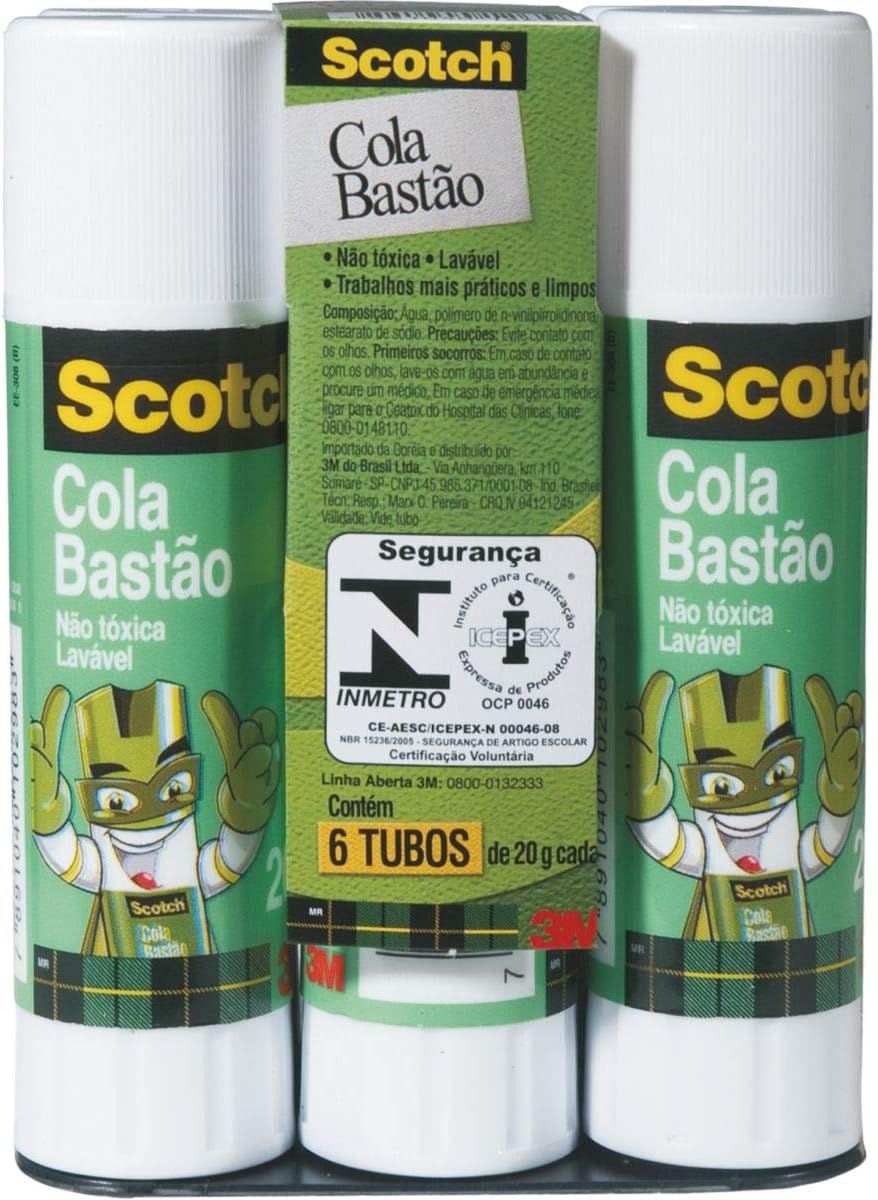 Cola Em Bastao Scotch 20G Pacote Com 06-19109 | Amazon.com.br