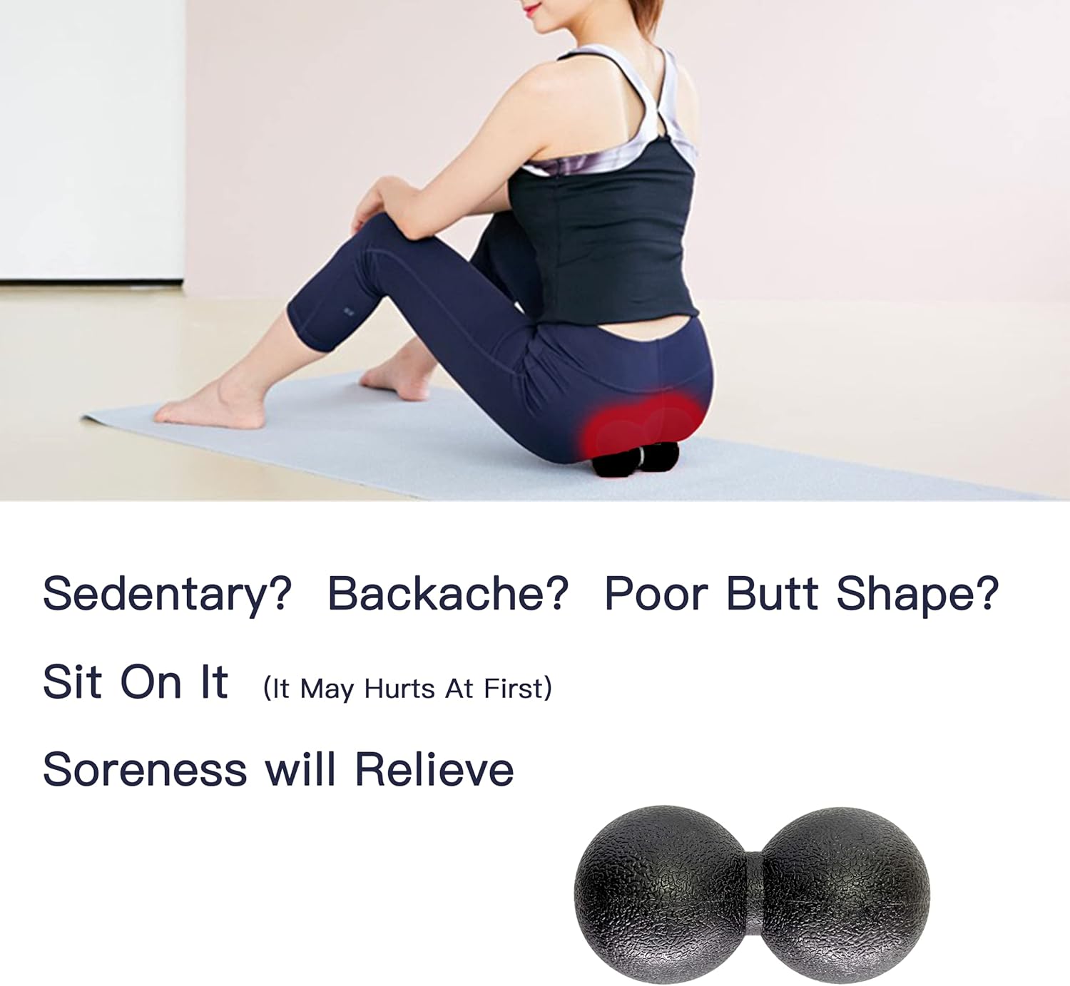 Amazon.com: Comfyon Plus 1 Hard Peanut Ball for Hip, Back(2 Balls: A ...