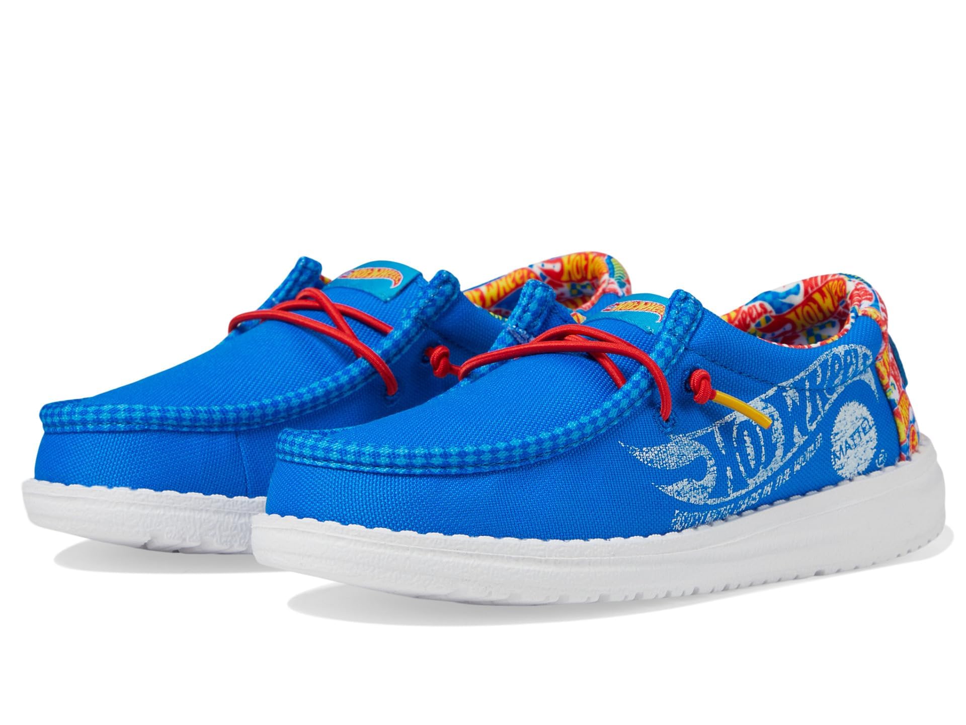 Hey Dude Kids Mens Wally Hot Wheels Blue/Multi 3 Medium : Amazon