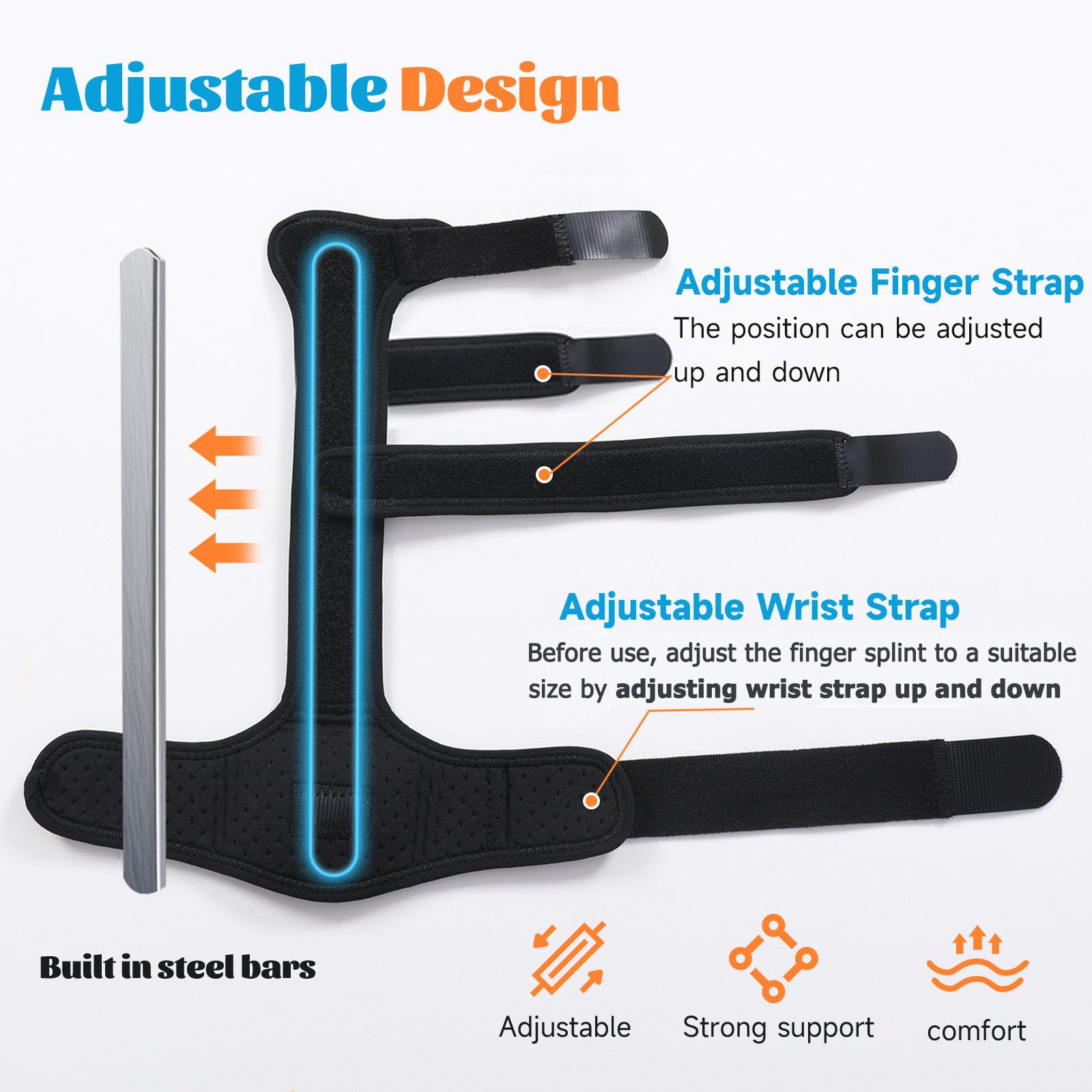 Snapklik.com : Full Trigger Finger Splint, Reversible Middle Finger ...