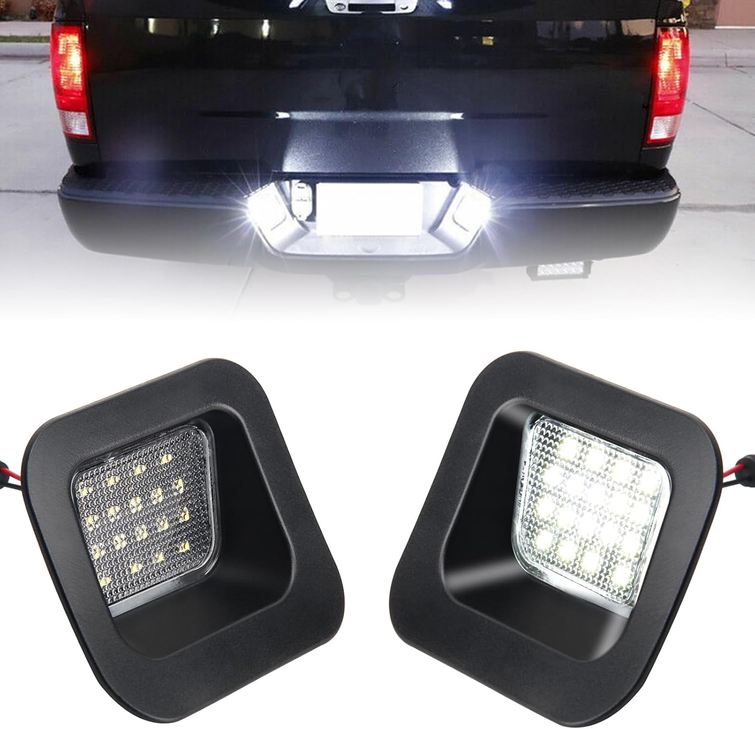 Amazon.com: OPP ULITE Ram LED License Plate Light Lamps 6000K White ...